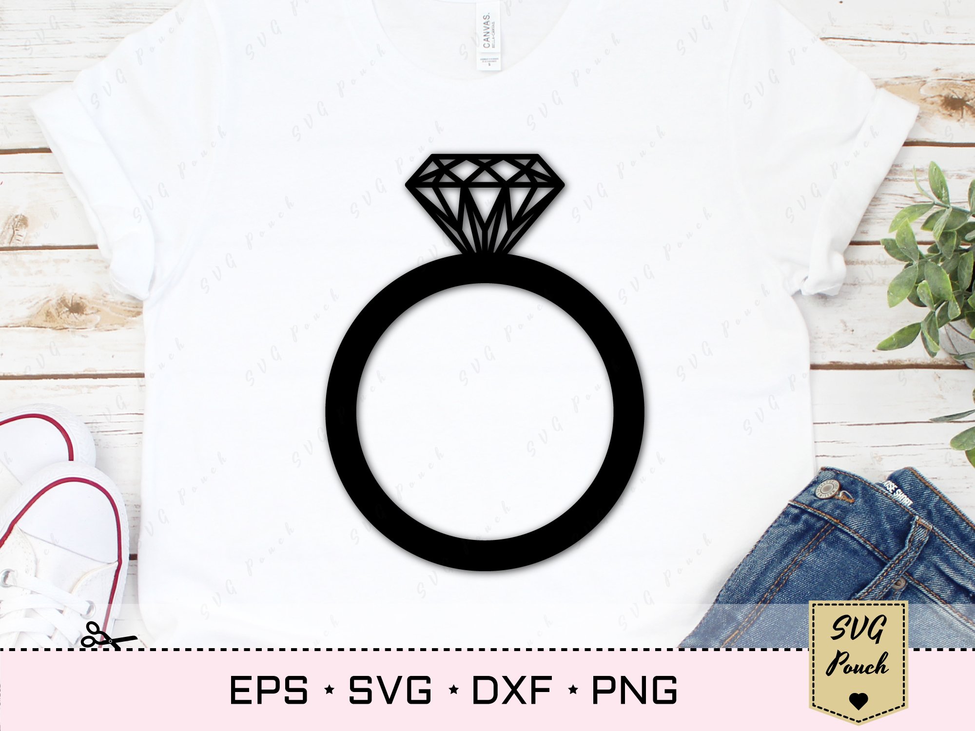 Diamond Ring Svg (537647) | Cut Files | Design Bundles