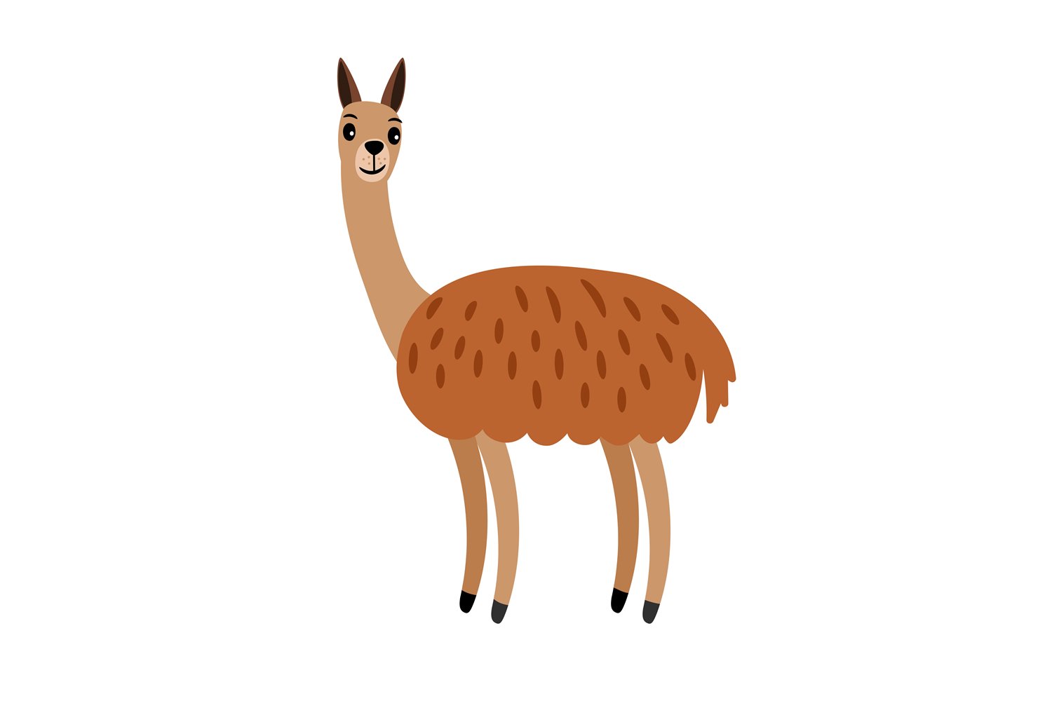 Vicuna cute cartoon animal (904058) | Illustrations | Design Bundles