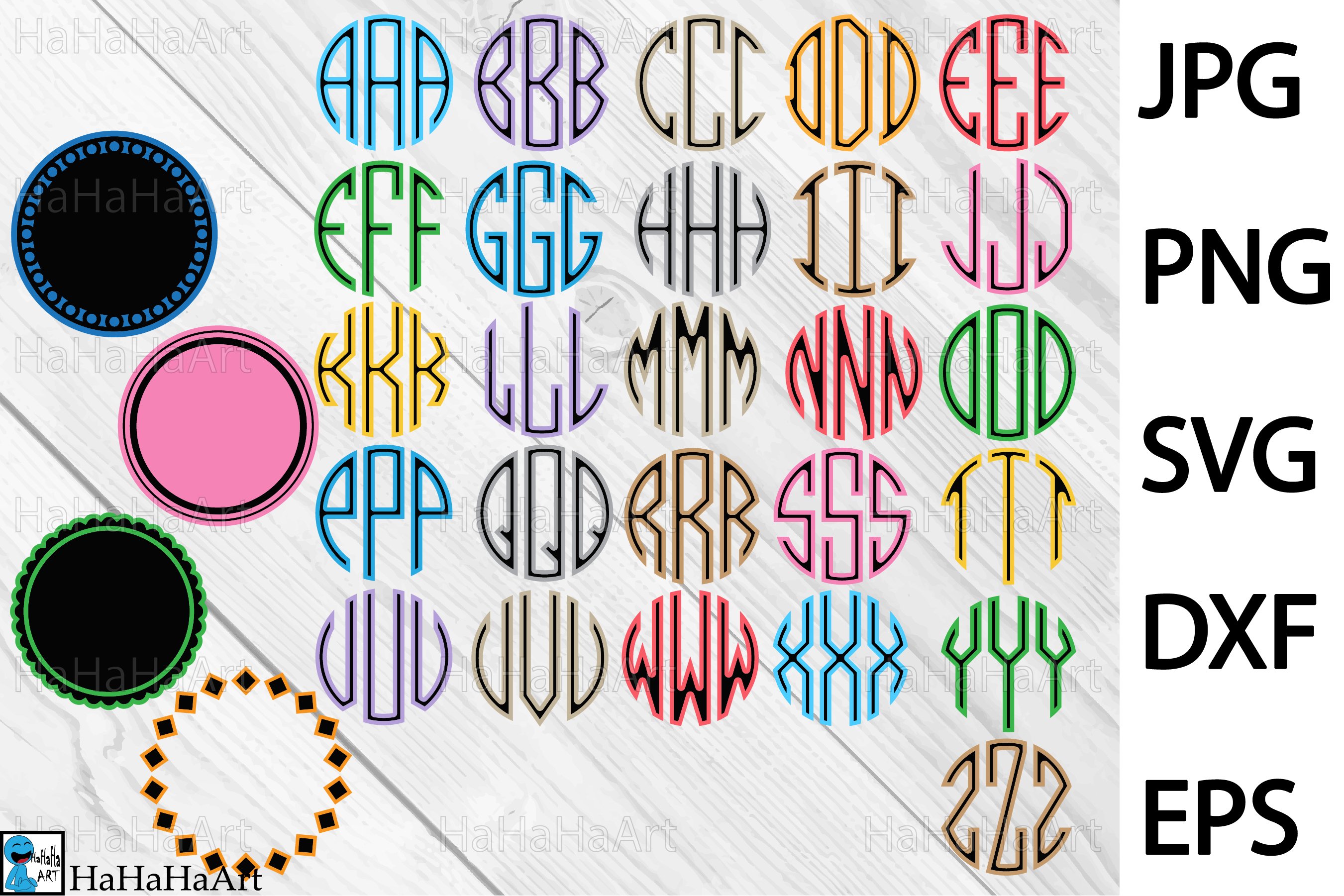 Monogram Alphabet - Clip art / Cutting Files - 41c (141278 ...