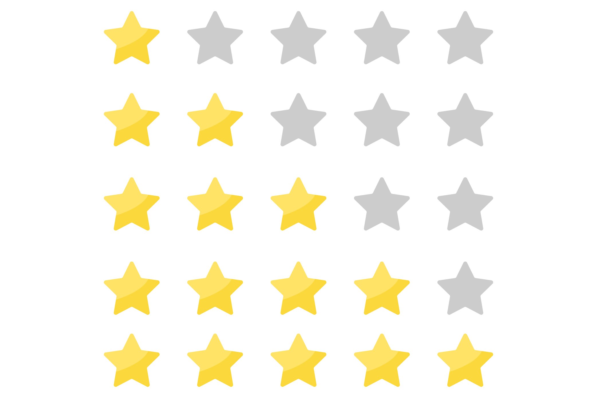Yellow Star Rating Png