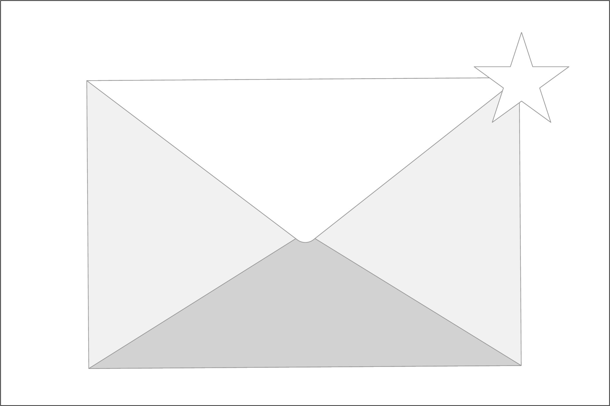 White mail envelope. Message with star. (1322248) | Icons | Design Bundles