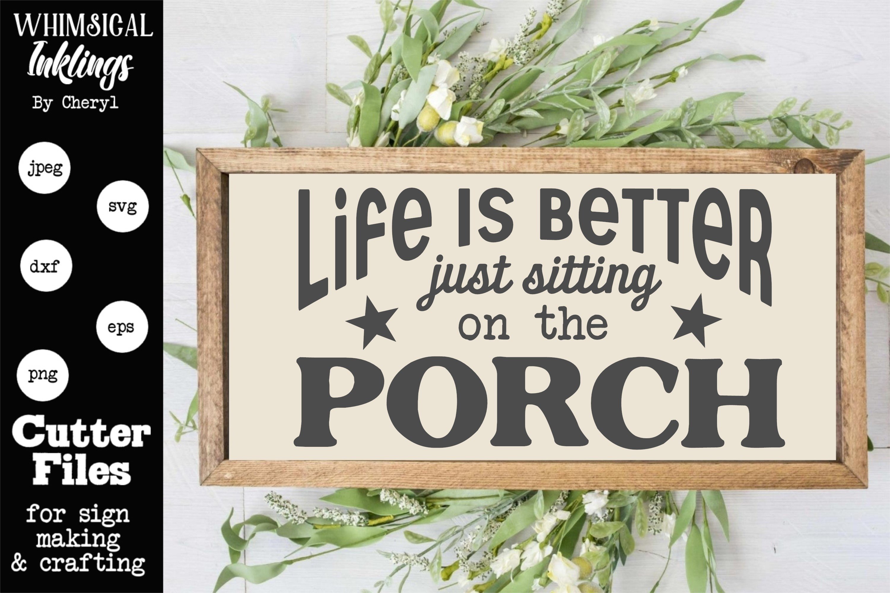 Sitting On The Porch SVG (617560) | Cut Files | Design Bundles