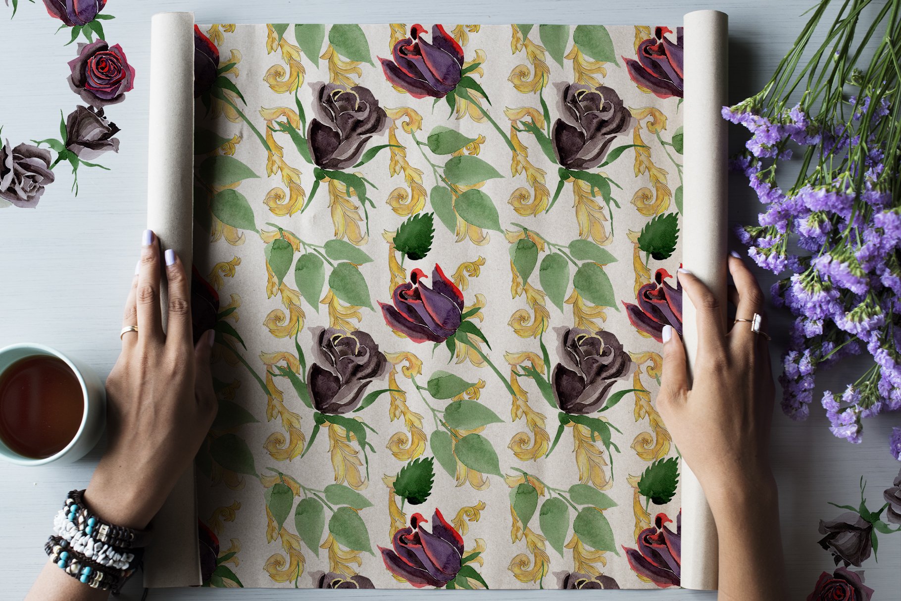 Exclusive black rose watercolor png (245030) | Illustrations | Design ...