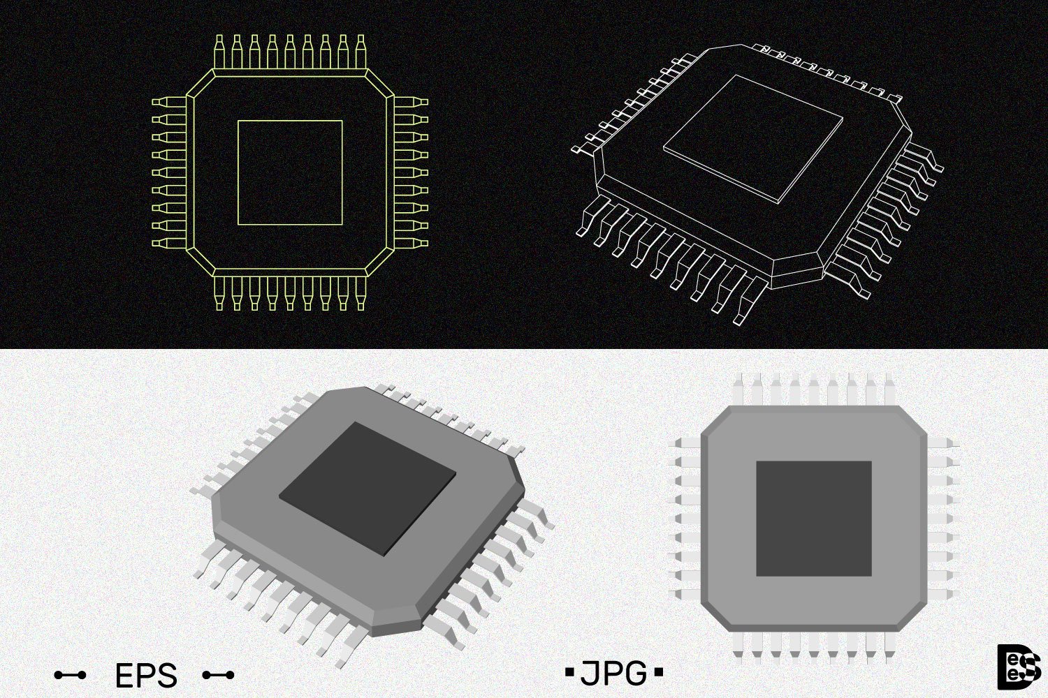 CPU processor icon clipart. 3d Vector illustration. (938198 ...