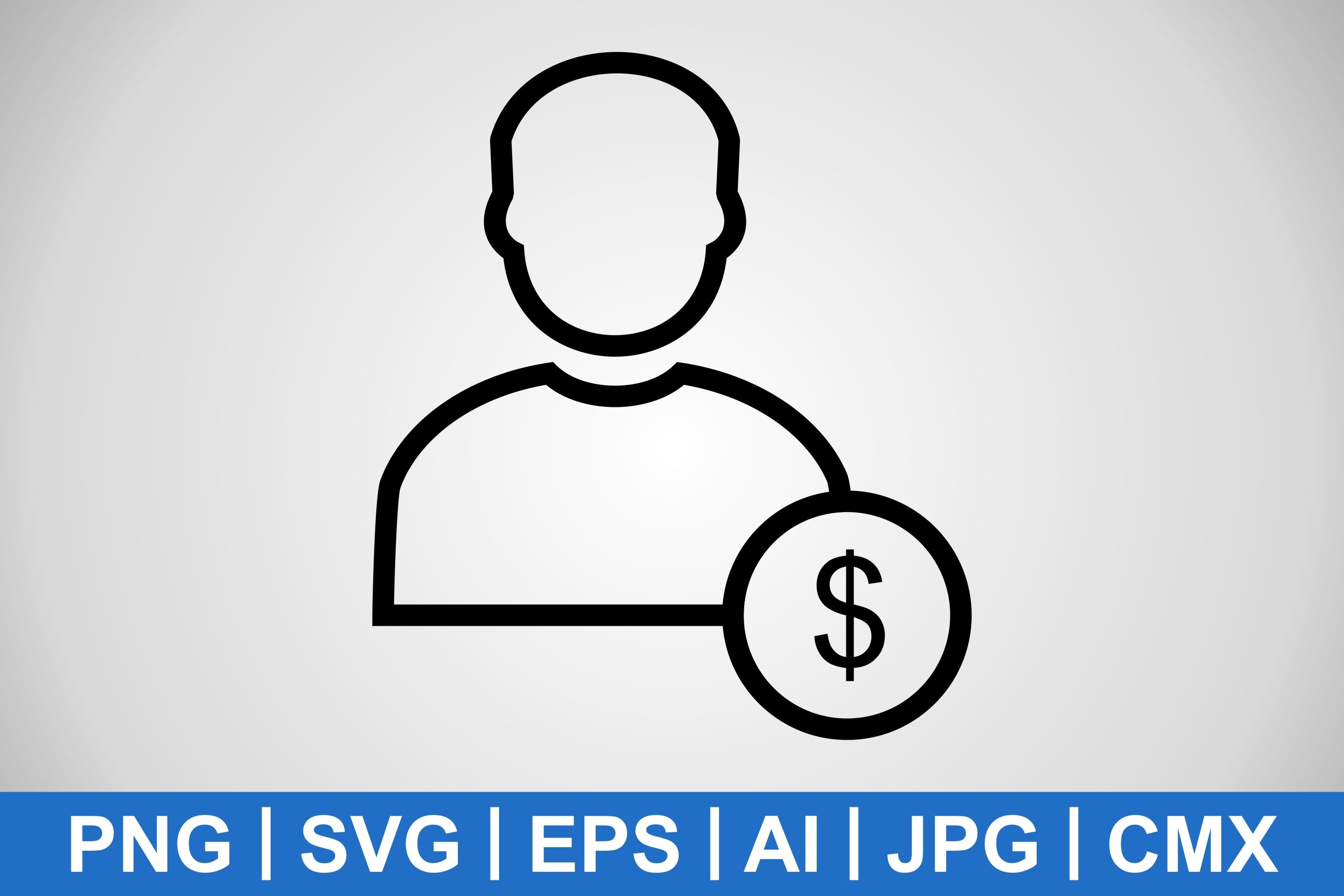 Vector Dollar With Man Icon (977866) | Icons | Design Bundles