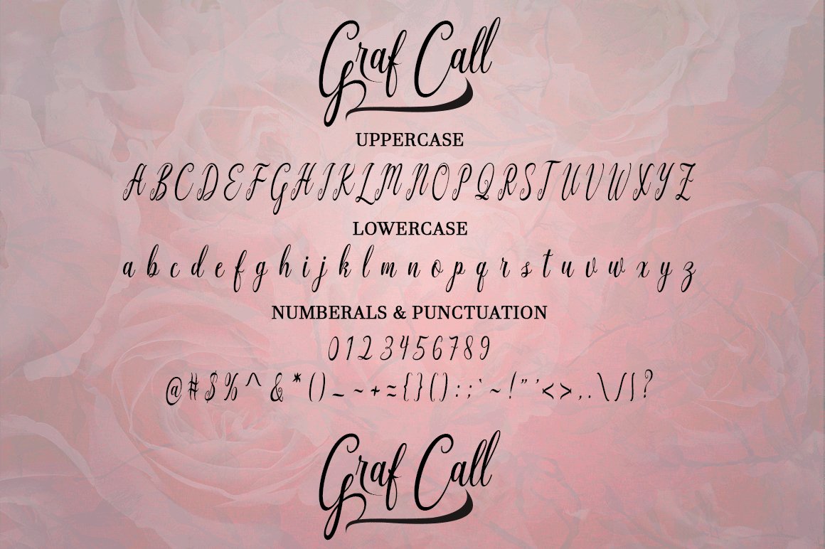 Graf Call New Stylish Script Font (69149) | Other | Font Bundles