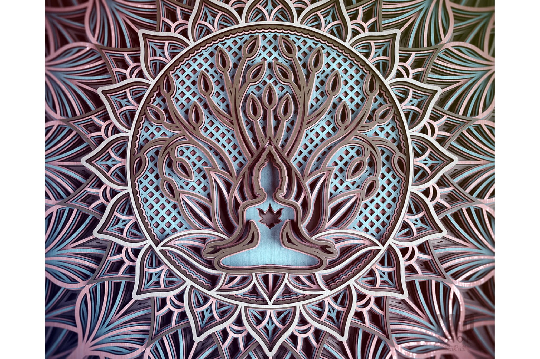 M73 - Tree of Life DXF file, Multilayer Tree of Life Mandala (586860 ...