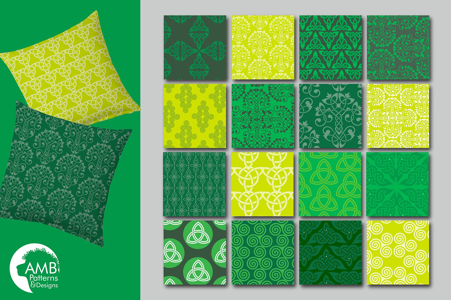 Irish Celtic patterns, Irish Celtic papers AMB-1589 (110032) | Patterns ...