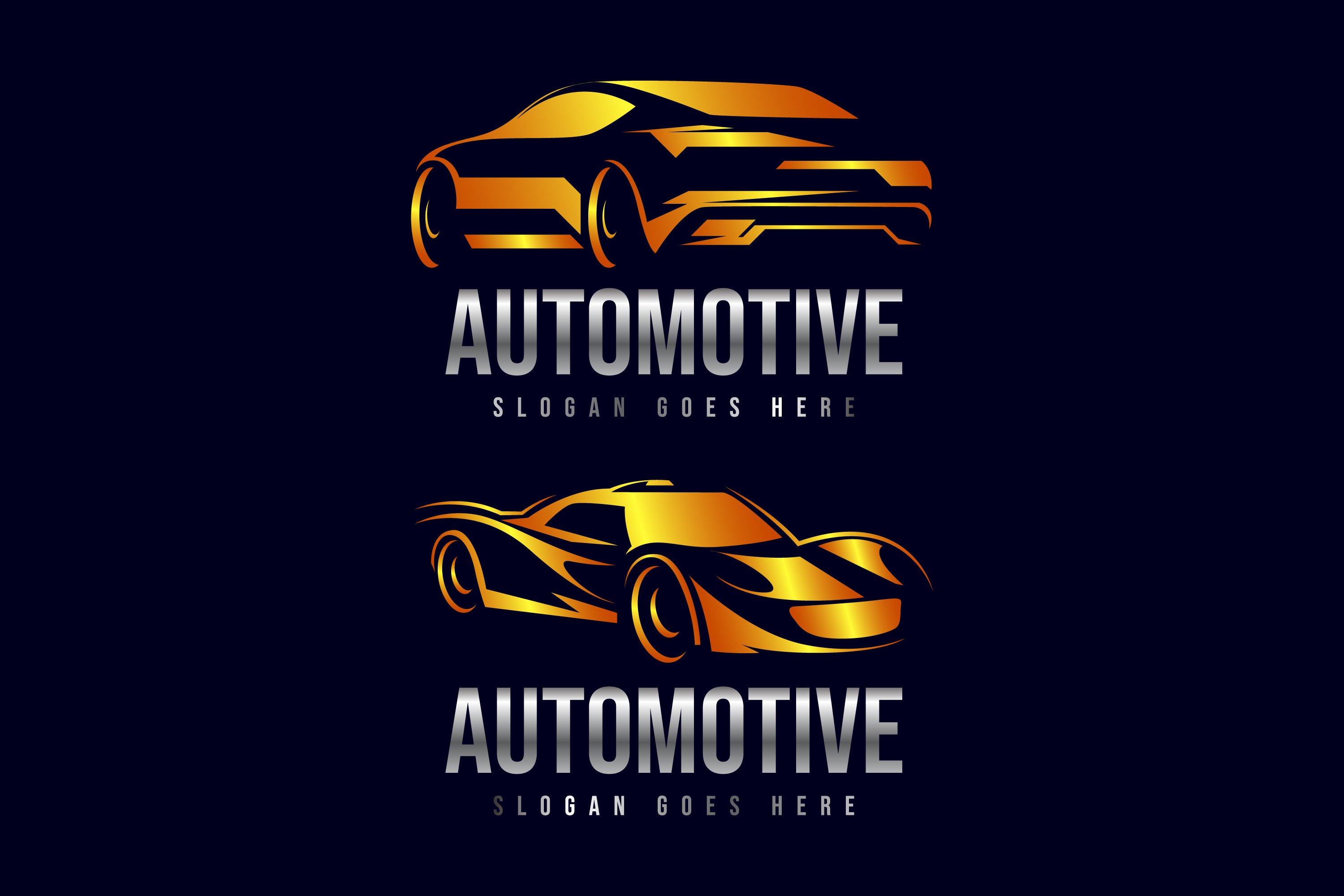 Realistic Metallic Car Logo