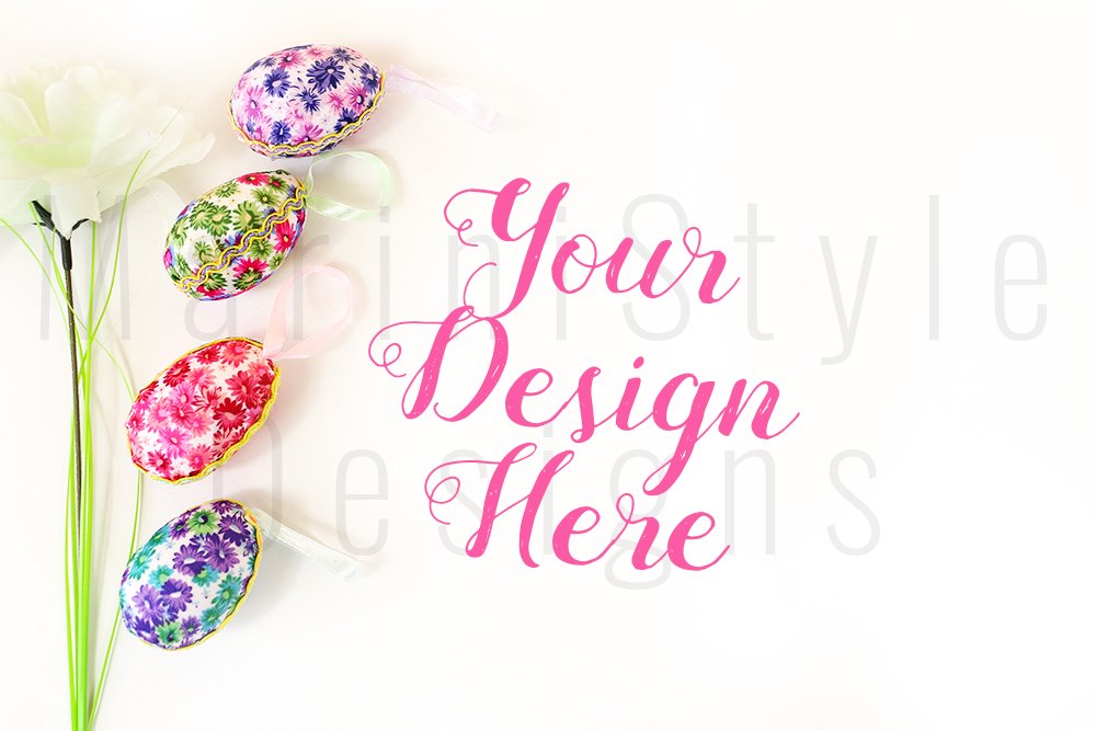 Easter Background Mockup, Spring Mockup with eggs, 444 (314913 ...