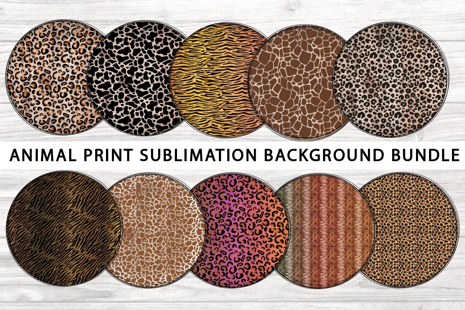 Sublimation Background Bundle Animal Print PNG Bundle (1130853 ...