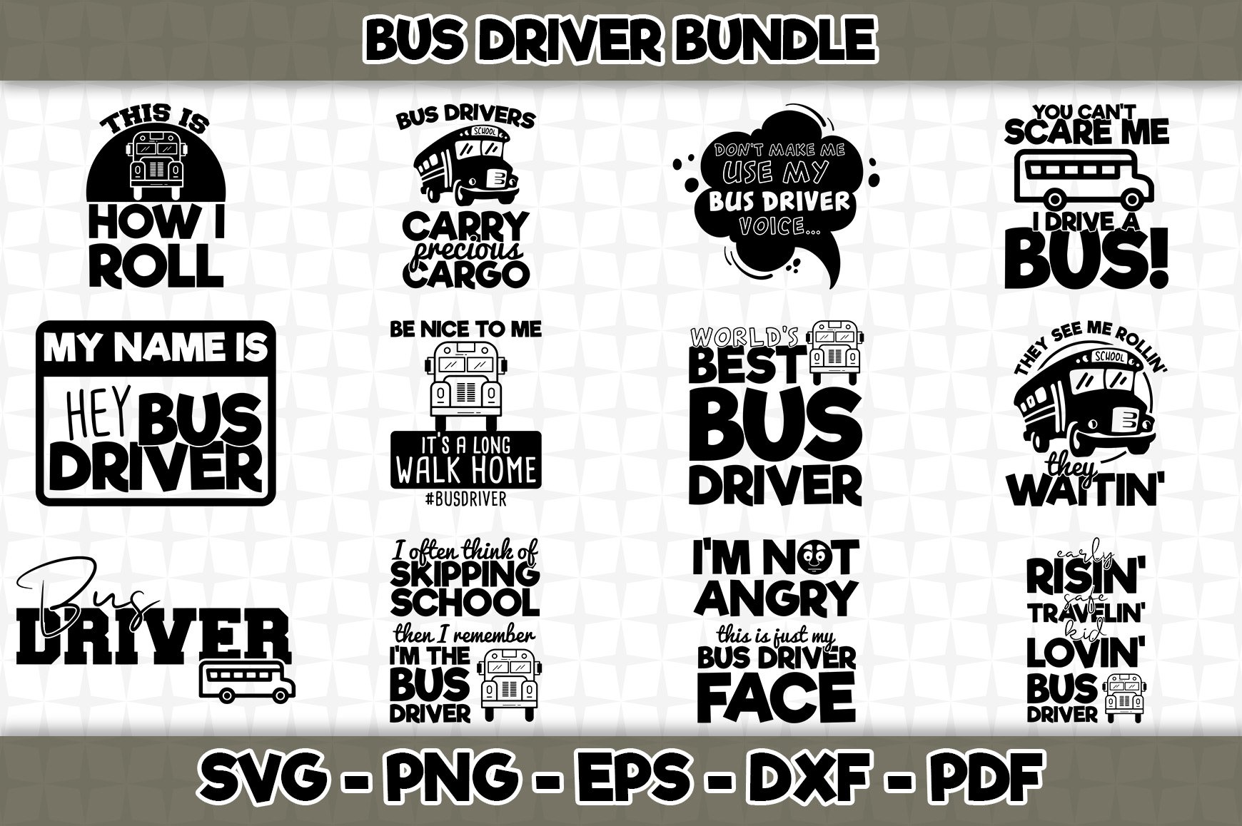 Digital Art & Collectibles Bus driver svg Car charm svg Glowforge ...