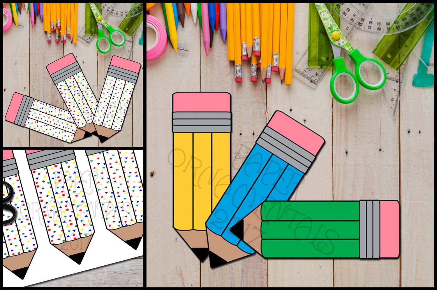 Pudgy Pencils Printable Bookmark Set (301197) | Printables | Design Bundles