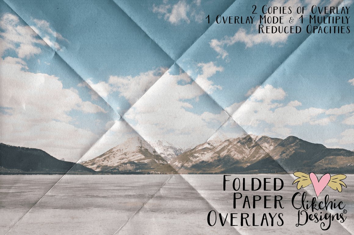 Folded Paper Textures - Paper Overlays & Photoshop Brushes (90046 ...