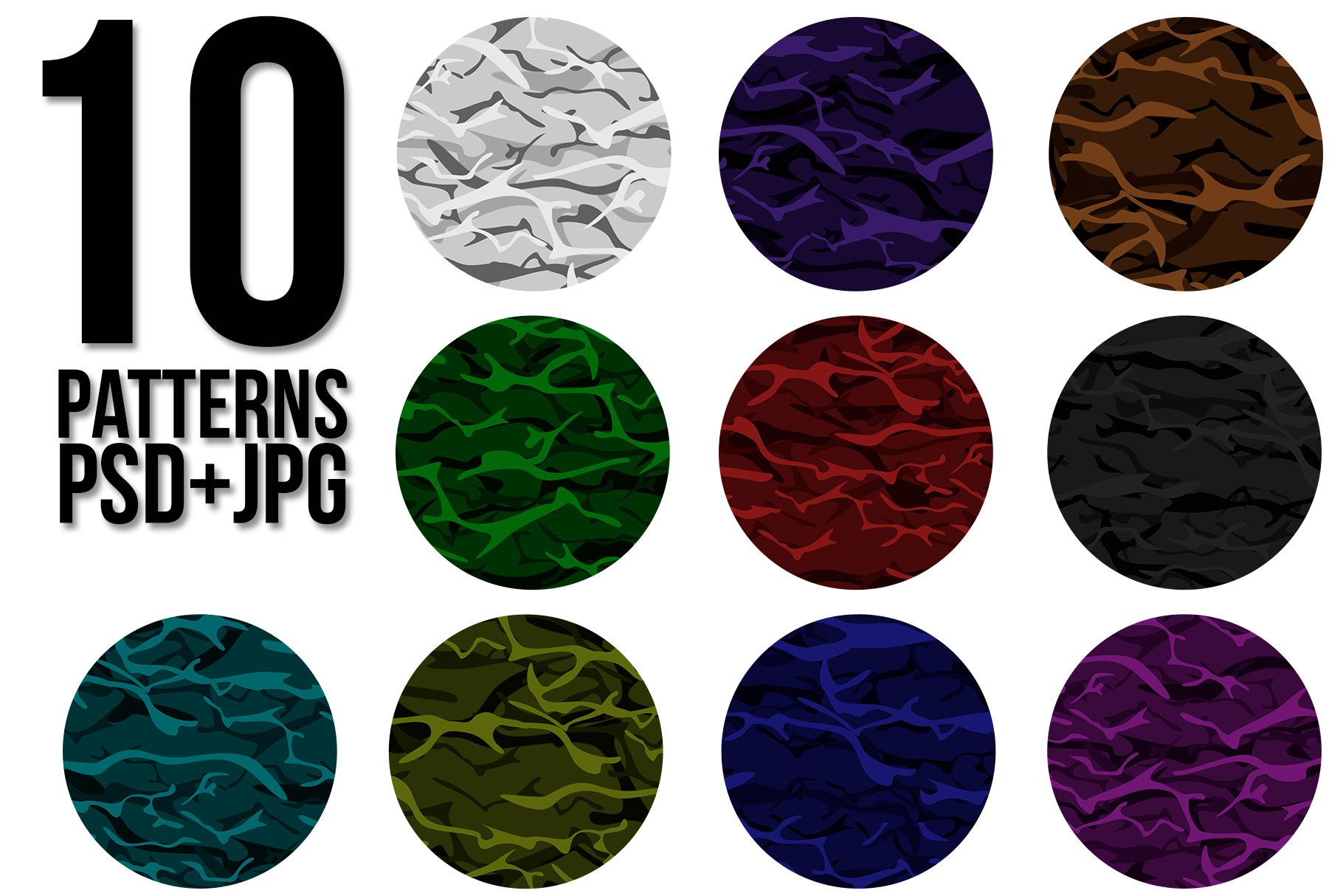 Worm Camouflage Patterns (391307) | Patterns | Design Bundles