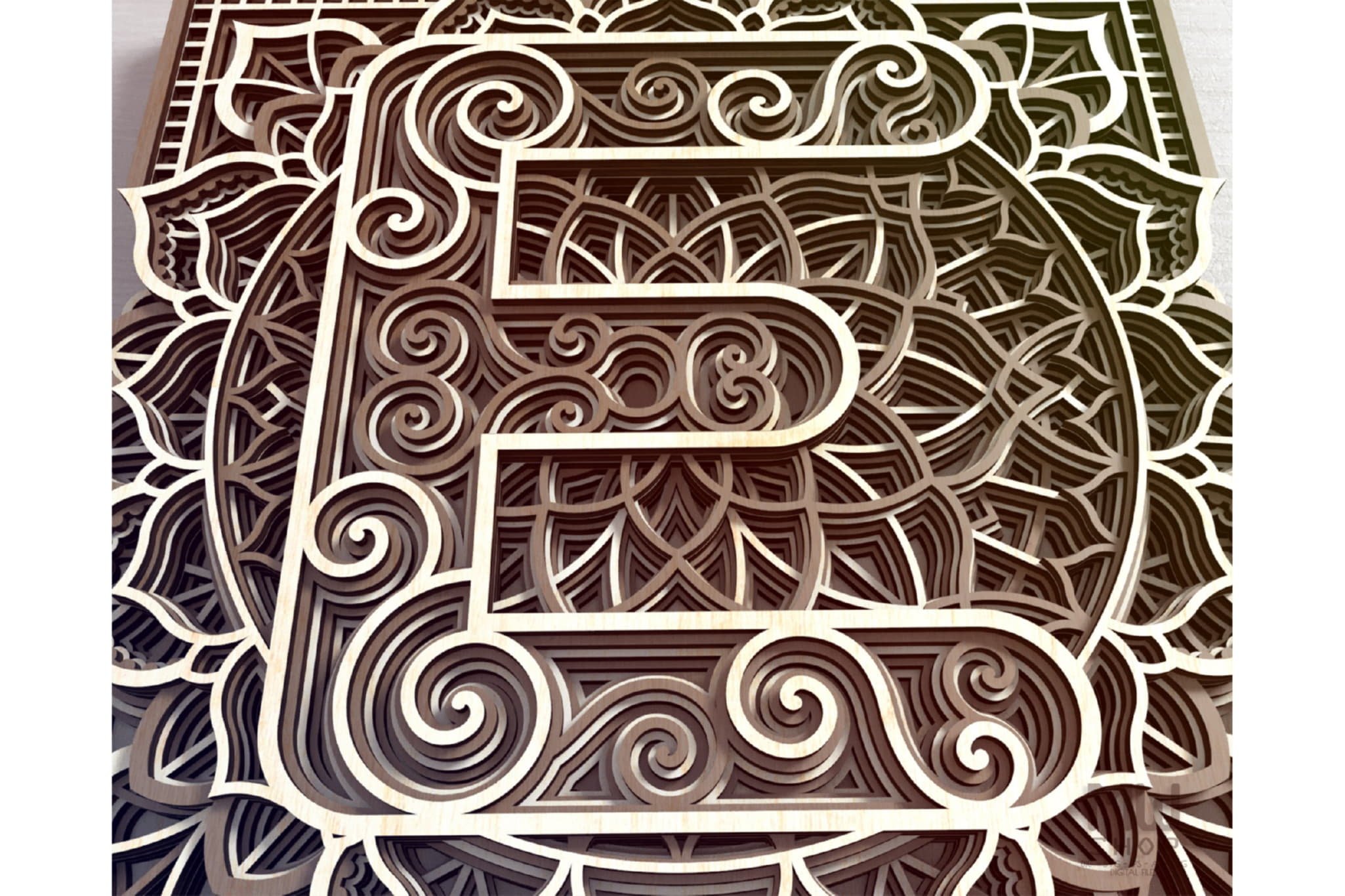 Mandala Letter E, Alphabet letter E pattern, Letter E SVG (580170 ...