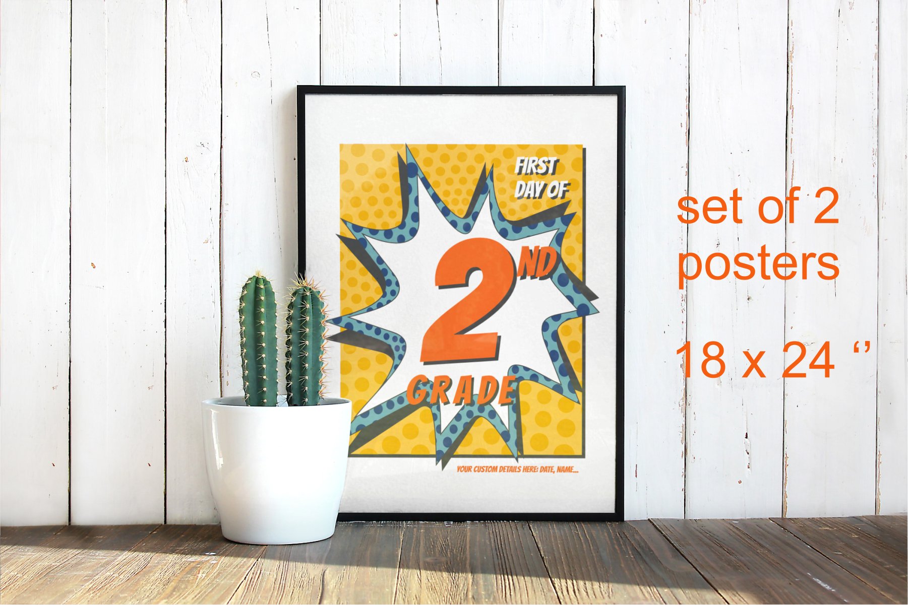 Set of 2 Posters School Memories 2nd Grade Editable PDF (580587 ...