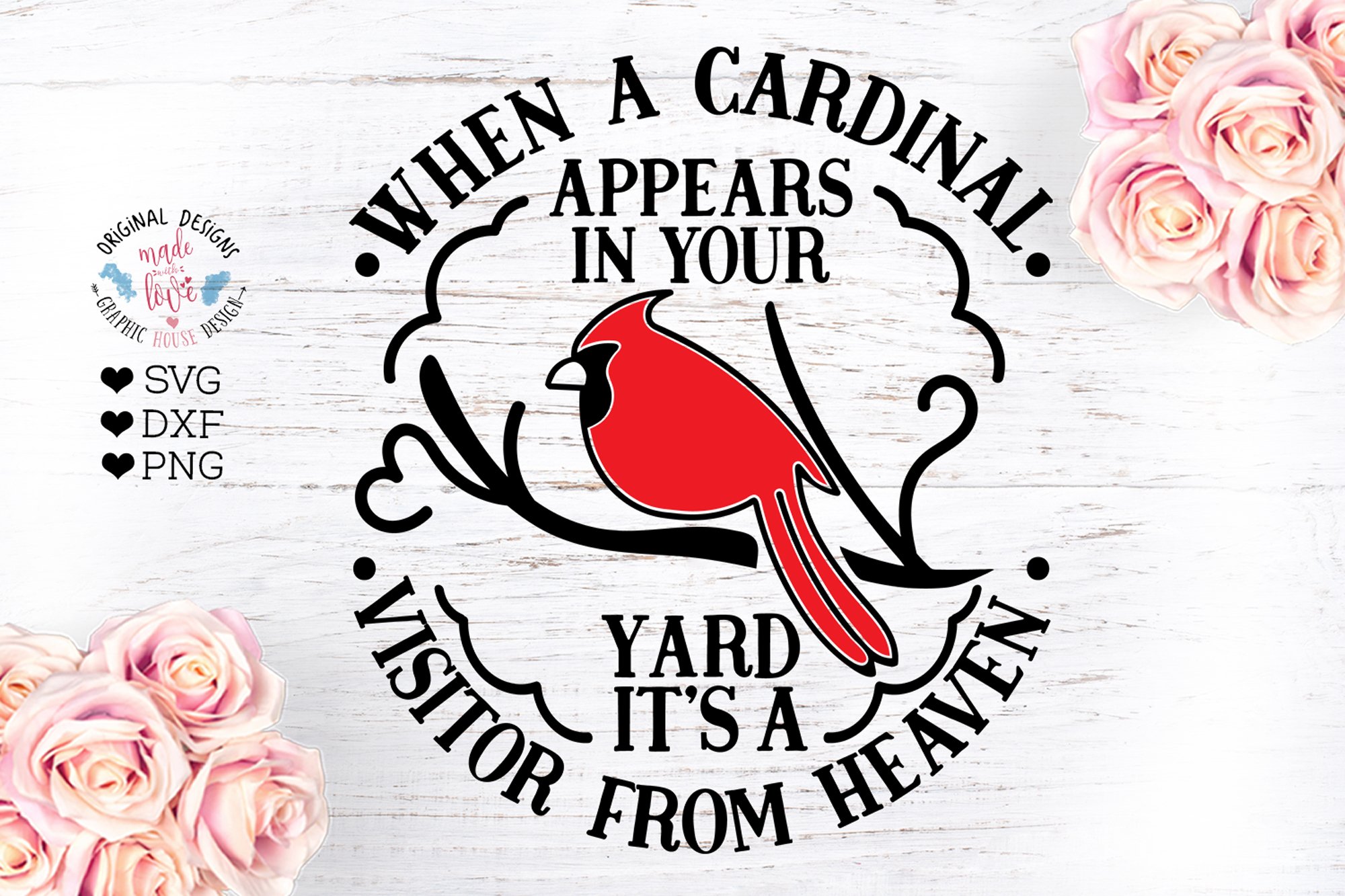 When a cardinal appears in your yard - Inspirational SVG (687233) | Cut ...