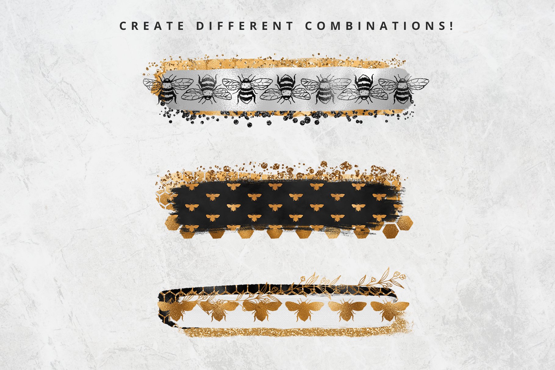 Honey Bee Brush Strokes