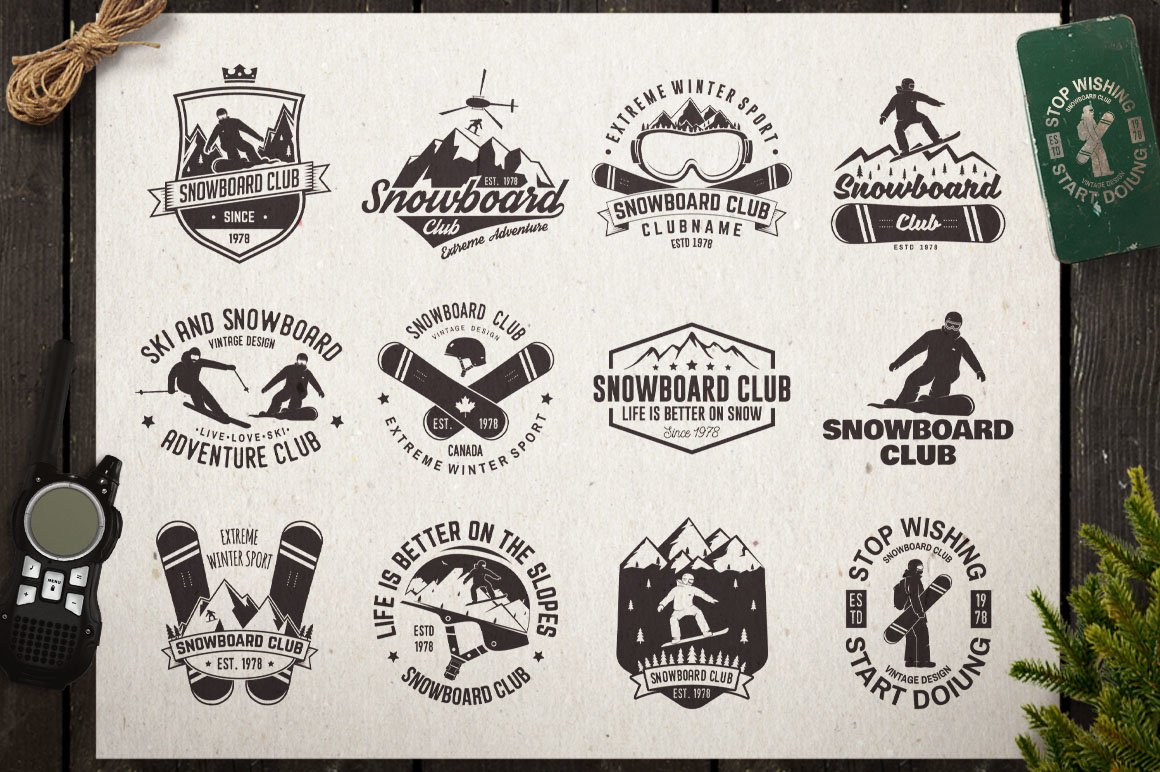 Snowboard Club Collection (938512) | Customizable Templates | Design ...