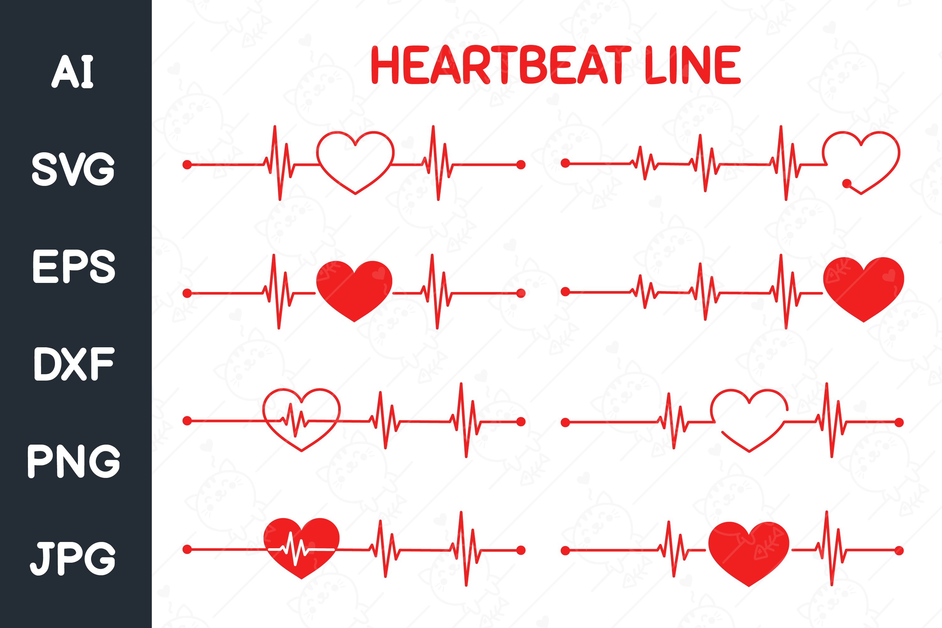 Red heart rate graph When exercising. svg file. (974382 ...