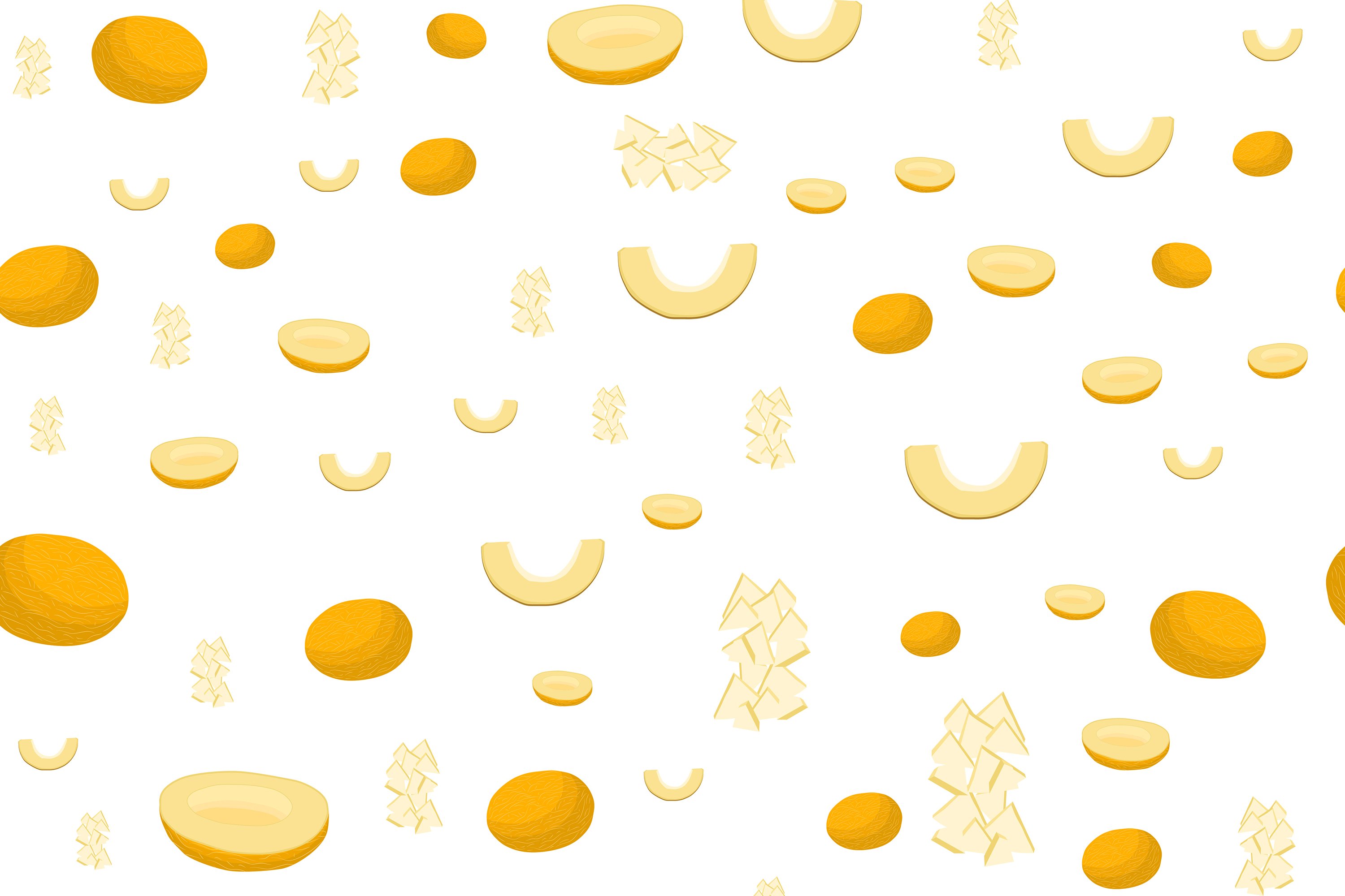 Vector abstract illustration on theme color tasty melon