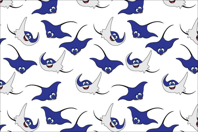 stingray seamless pattern (752379) | Patterns | Design Bundles