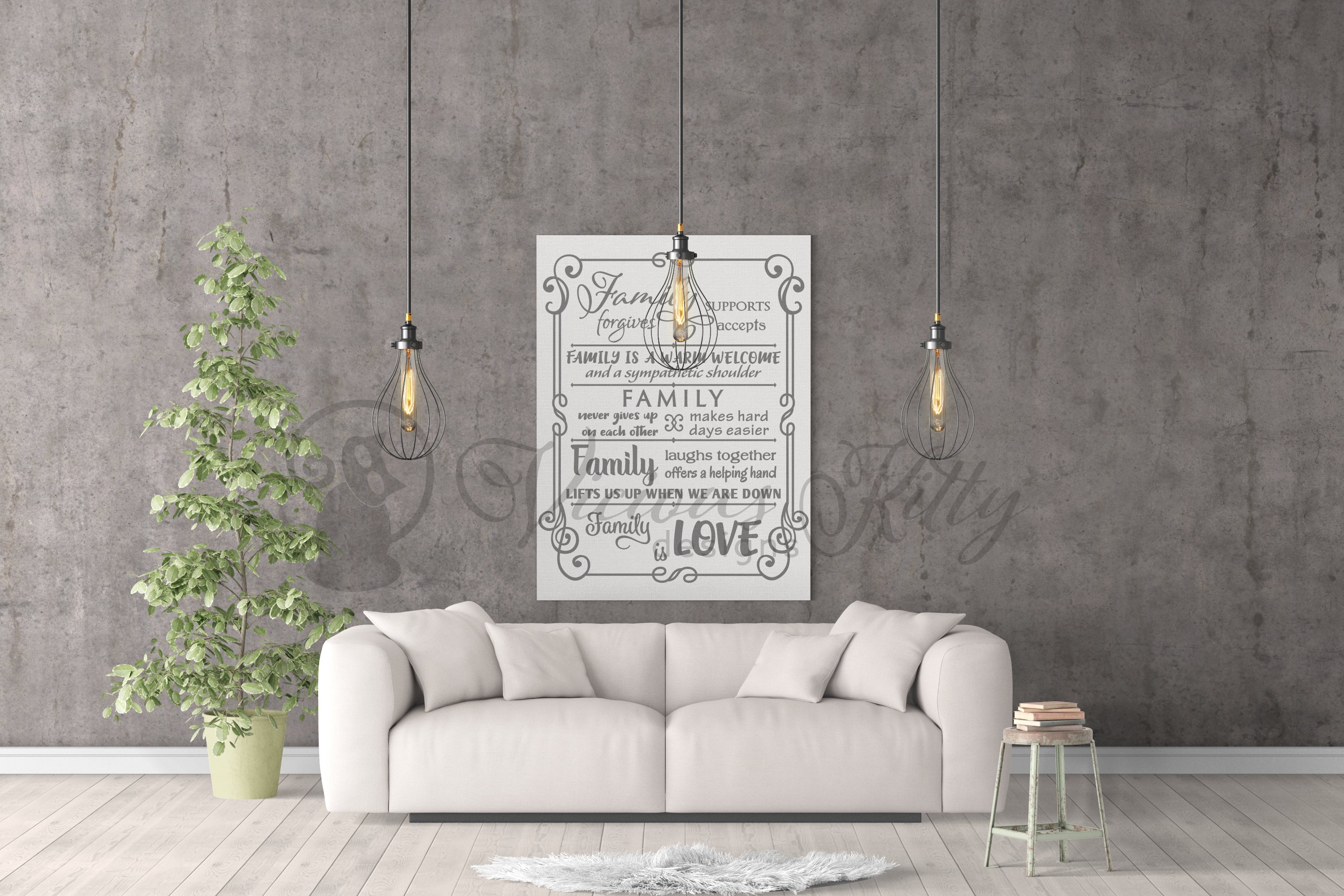 Family word collage in swirly frame, word collage (576546) | Cut Files ...