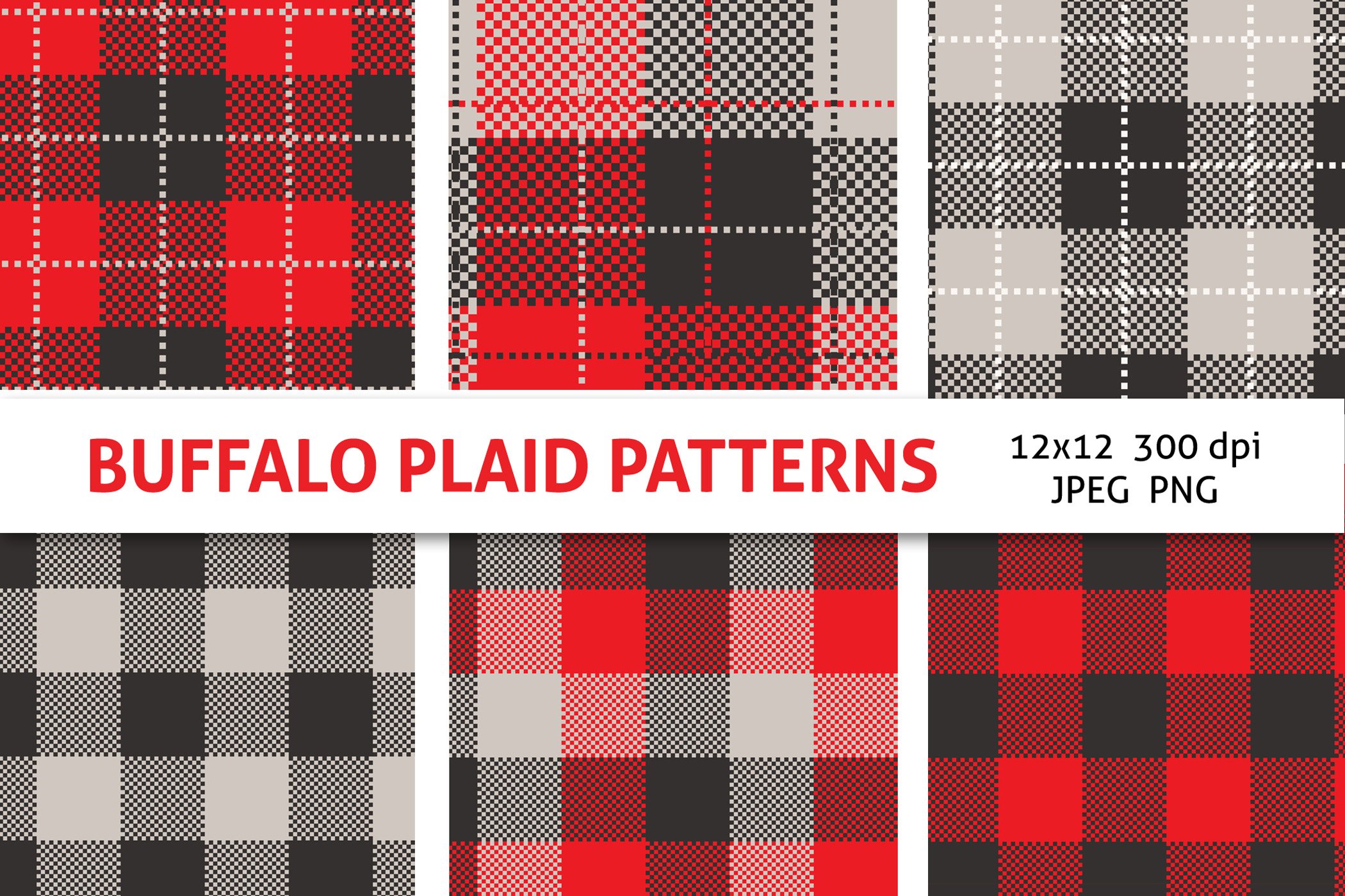 Buffalo Plaid scrapbooking paper pack. CHRISTMAS PLAIDS (1052760 ...