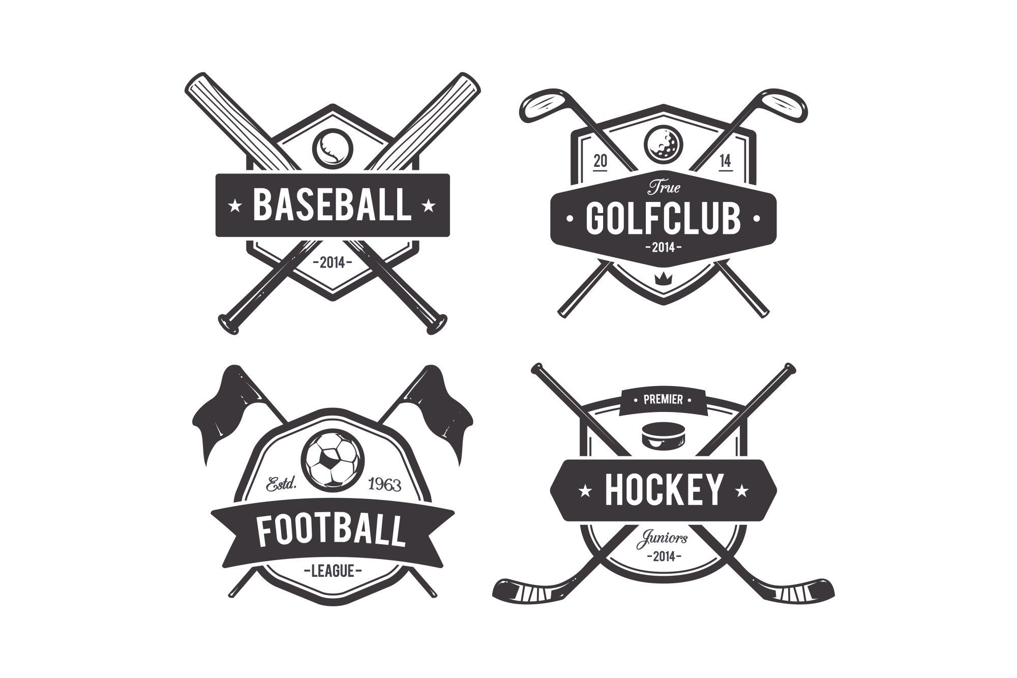 Sport Vector Emblems (2107) | Logos | Design Bundles