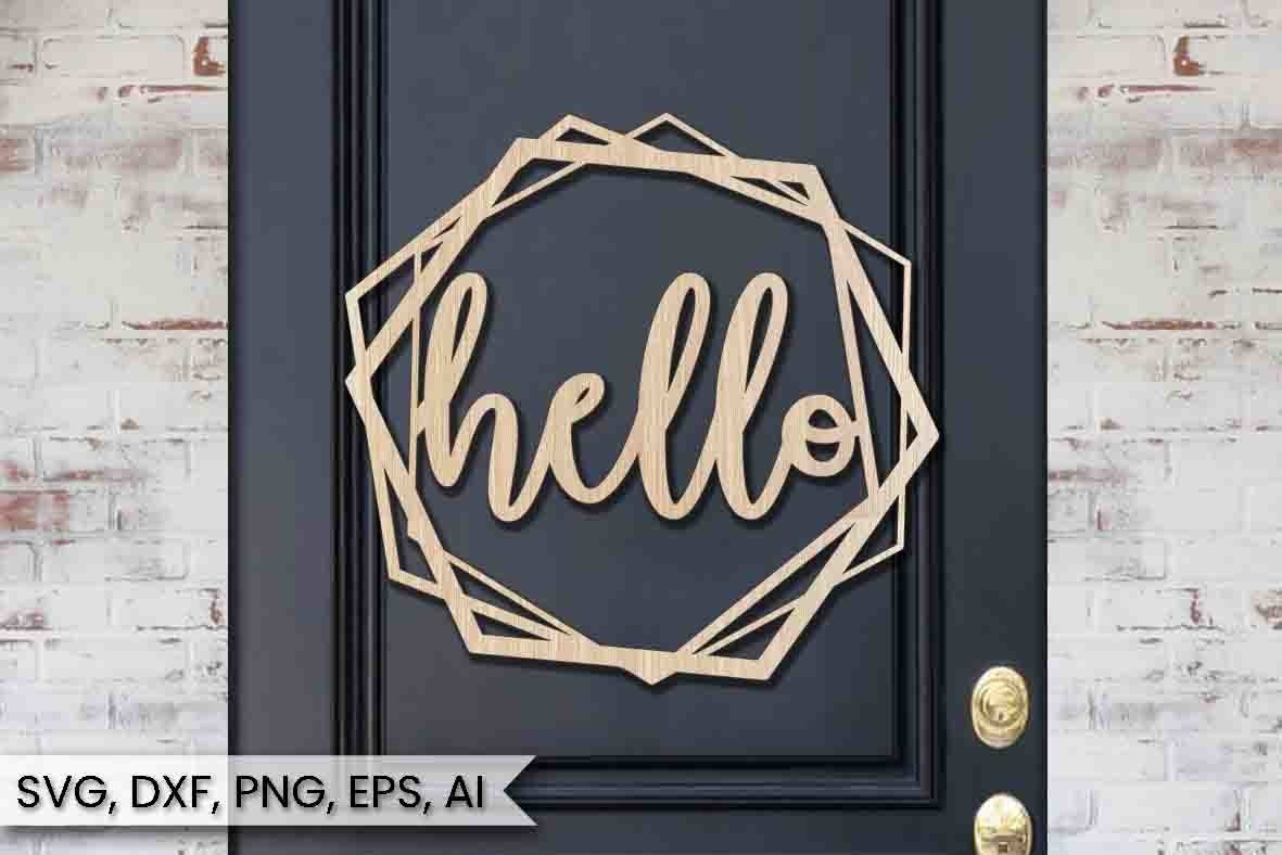 Hello, Cut File, Instant Download (420205)