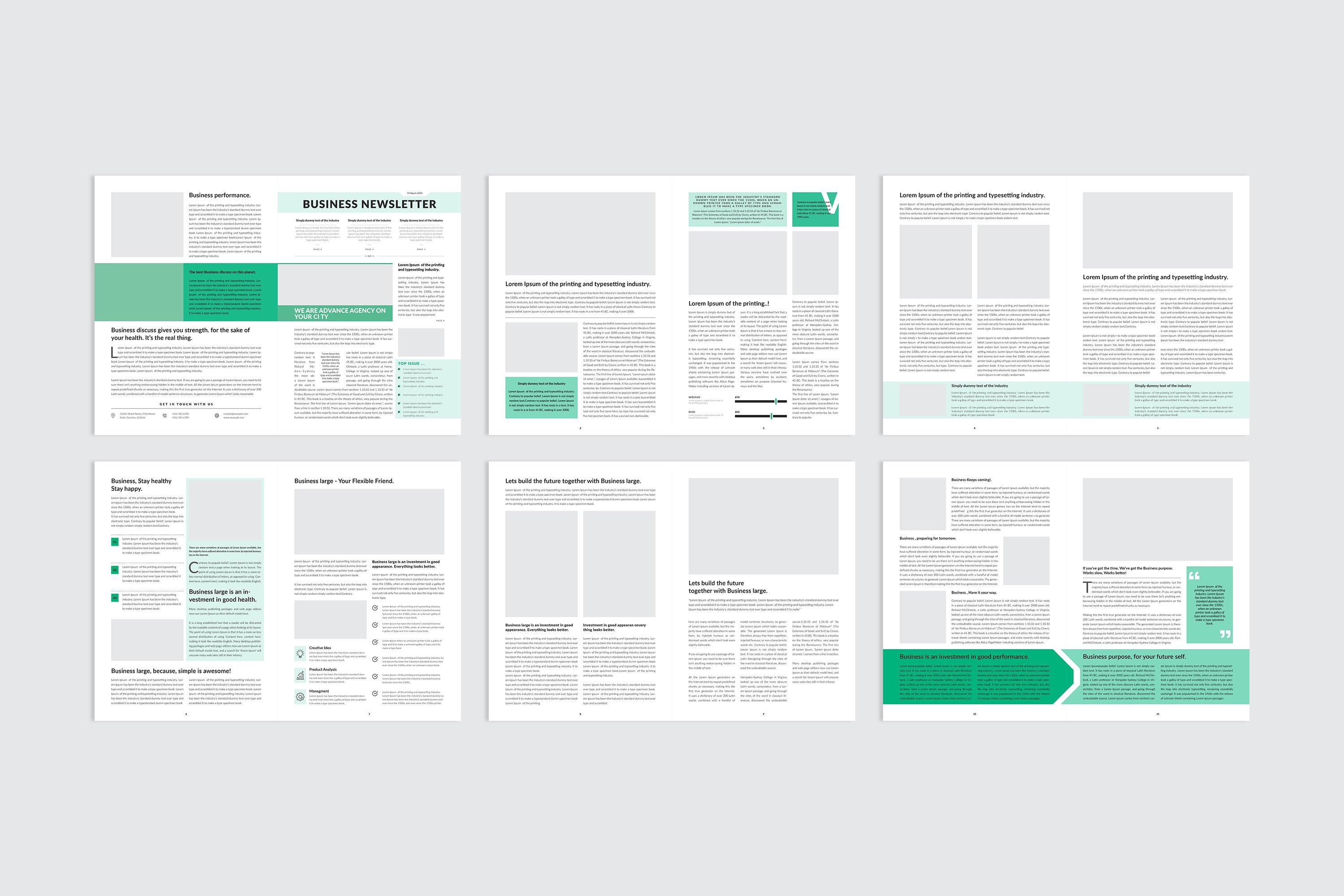 Newsletter Template (699377) | Newsletter | Design Bundles