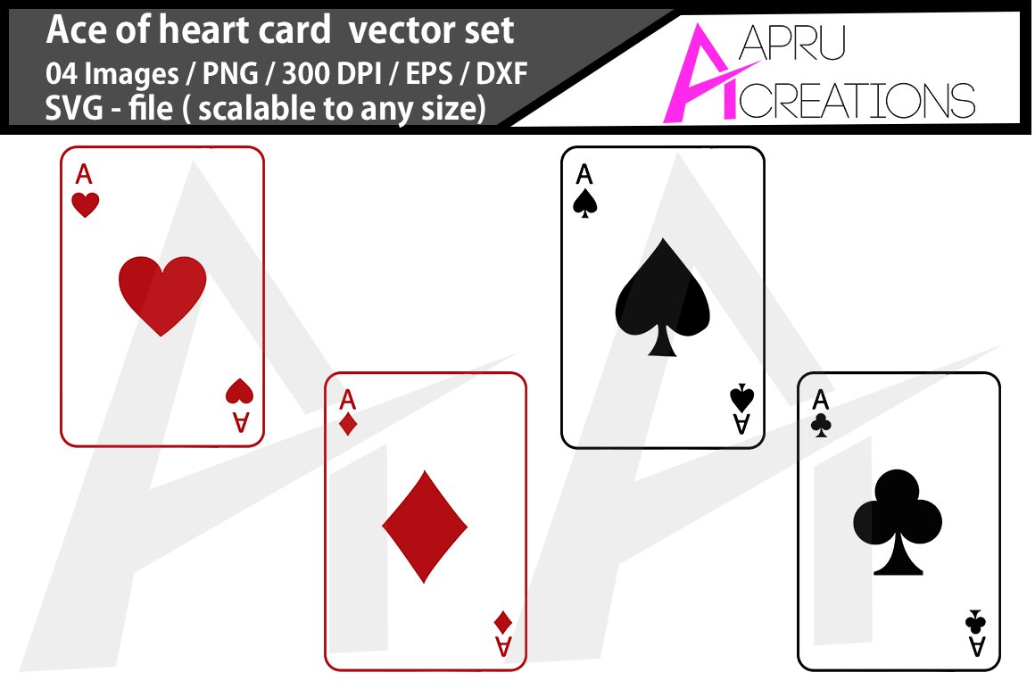 Ace Of Hearts Vector Clipart