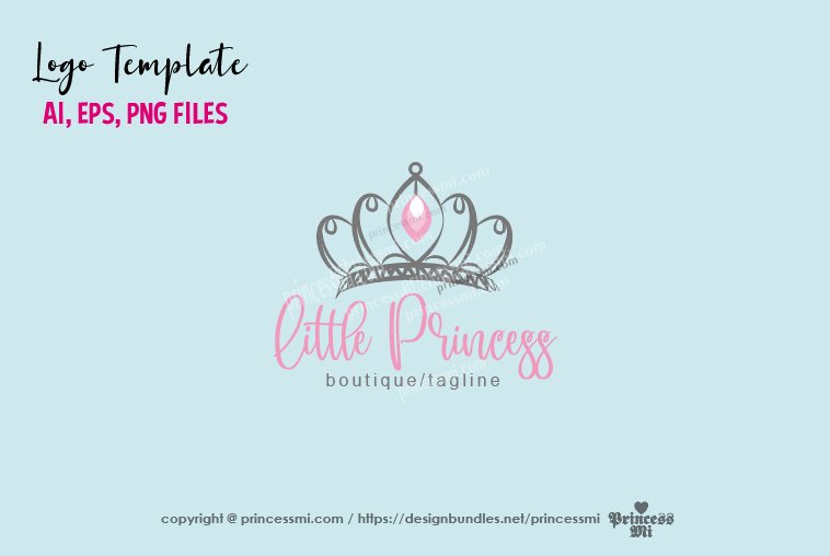 business logo template, elegant princess crown, logo design (926505 ...