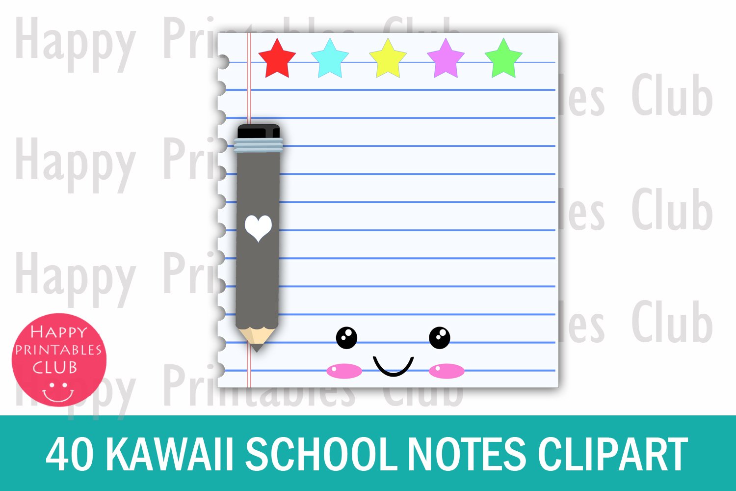 40 Kawaii School Notes Clipart- Student Notes Paper Clipart (156785 ...