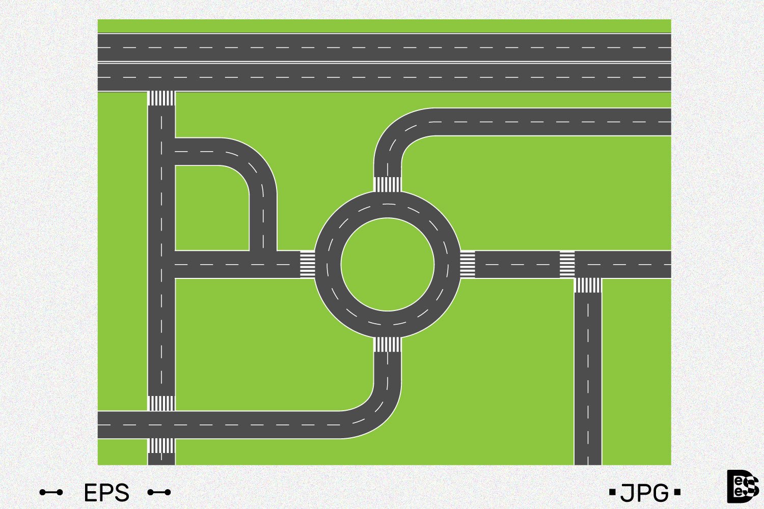 Road map. Top view. Vector illustration. (1006030) | Illustrations ...