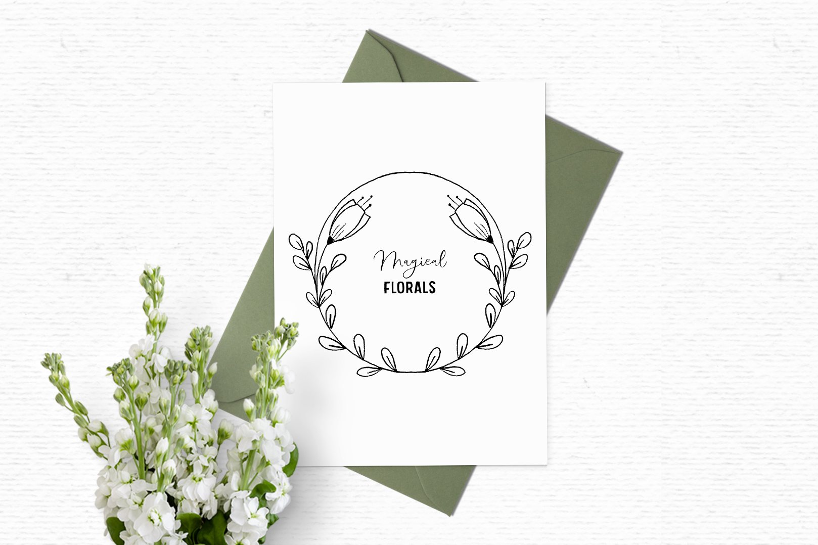 Vintage floral digital stamps | Flower clipart frames