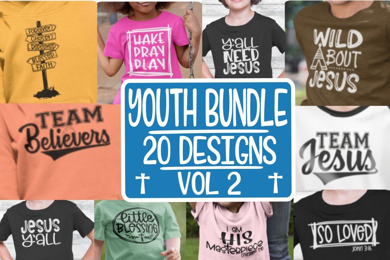 Youth Bundle - Vol 2 - 20 Designs - SVG PNG EPS DXF (714222) | SVGs ...