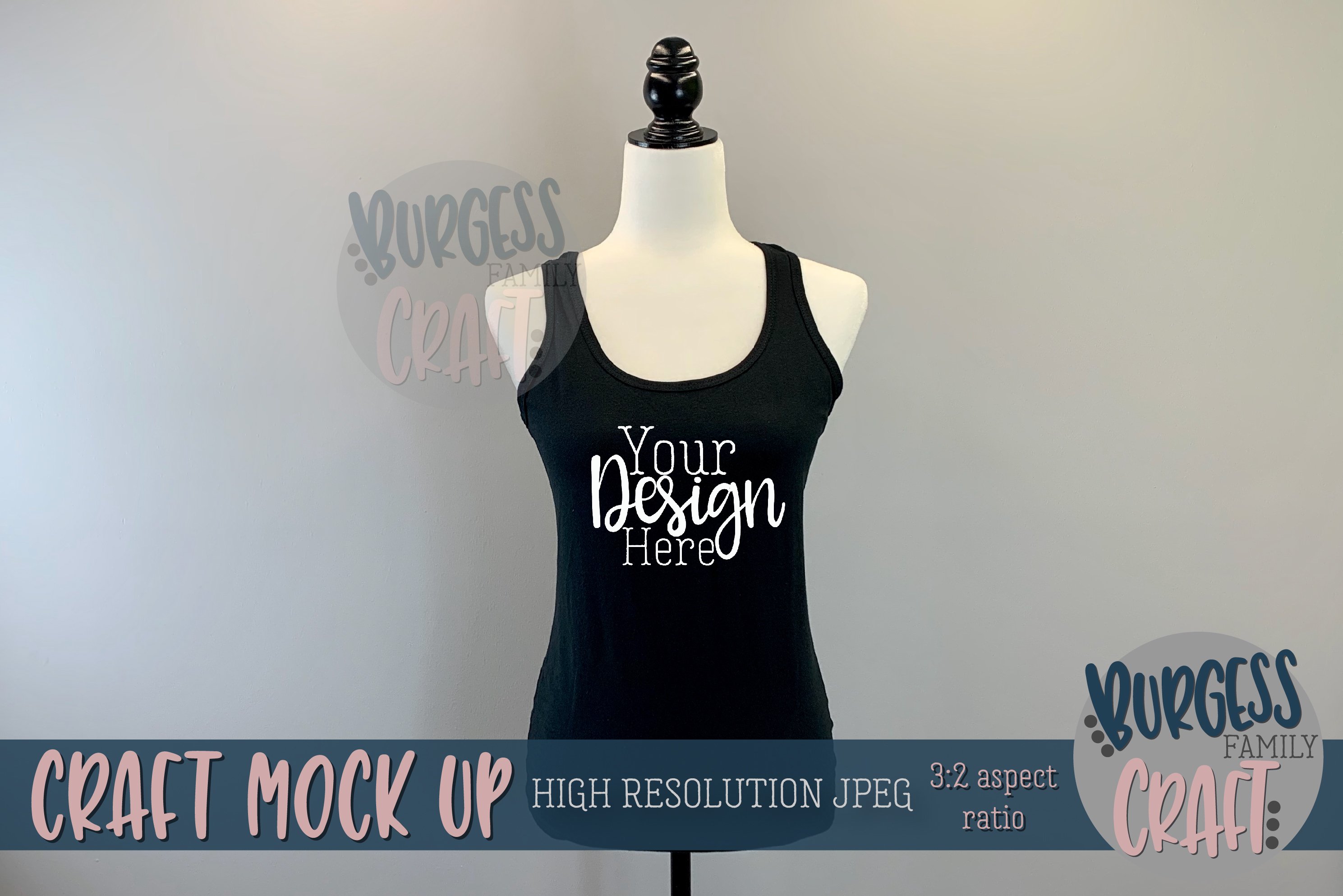Basic Black Tank |Craft mock up (575548) | Craft Mockups | Design Bundles