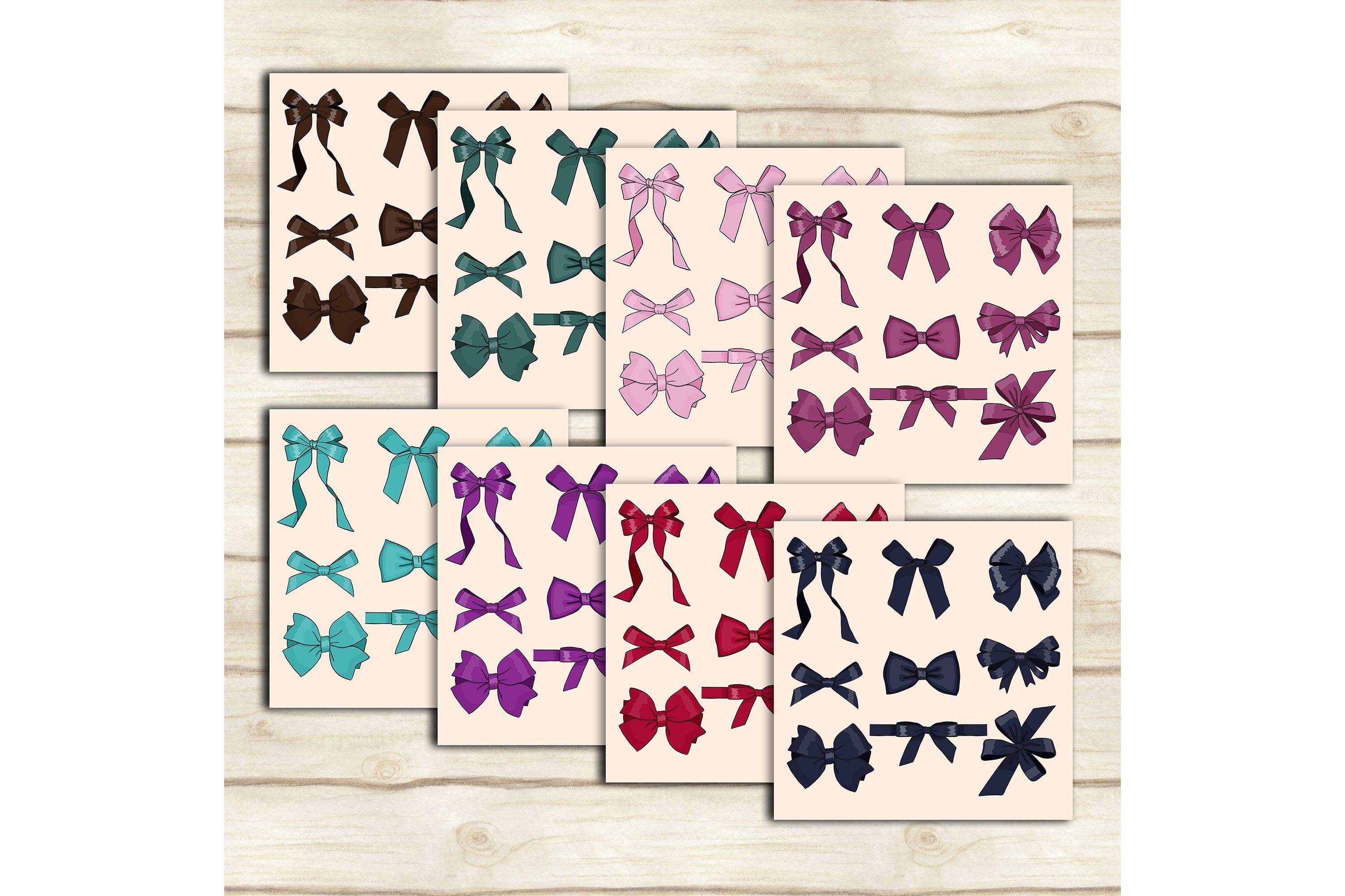 216 Bow Clip Arts in Princess Theme Pink Purple Green Lilac (131796 ...