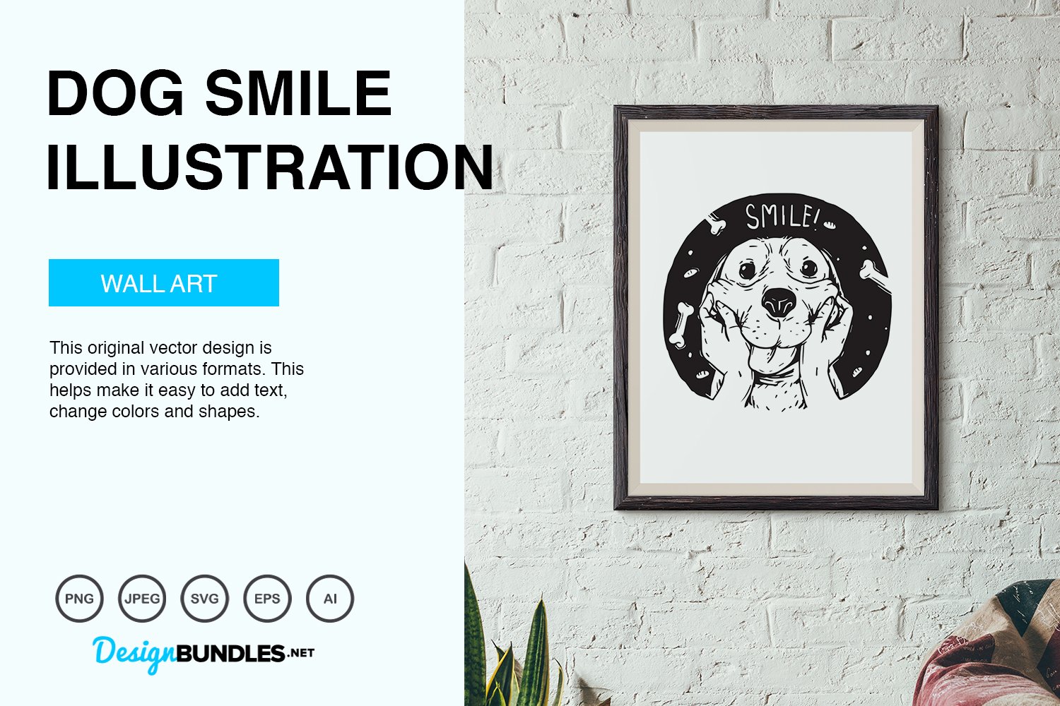 Dog Smile Vector Illustration