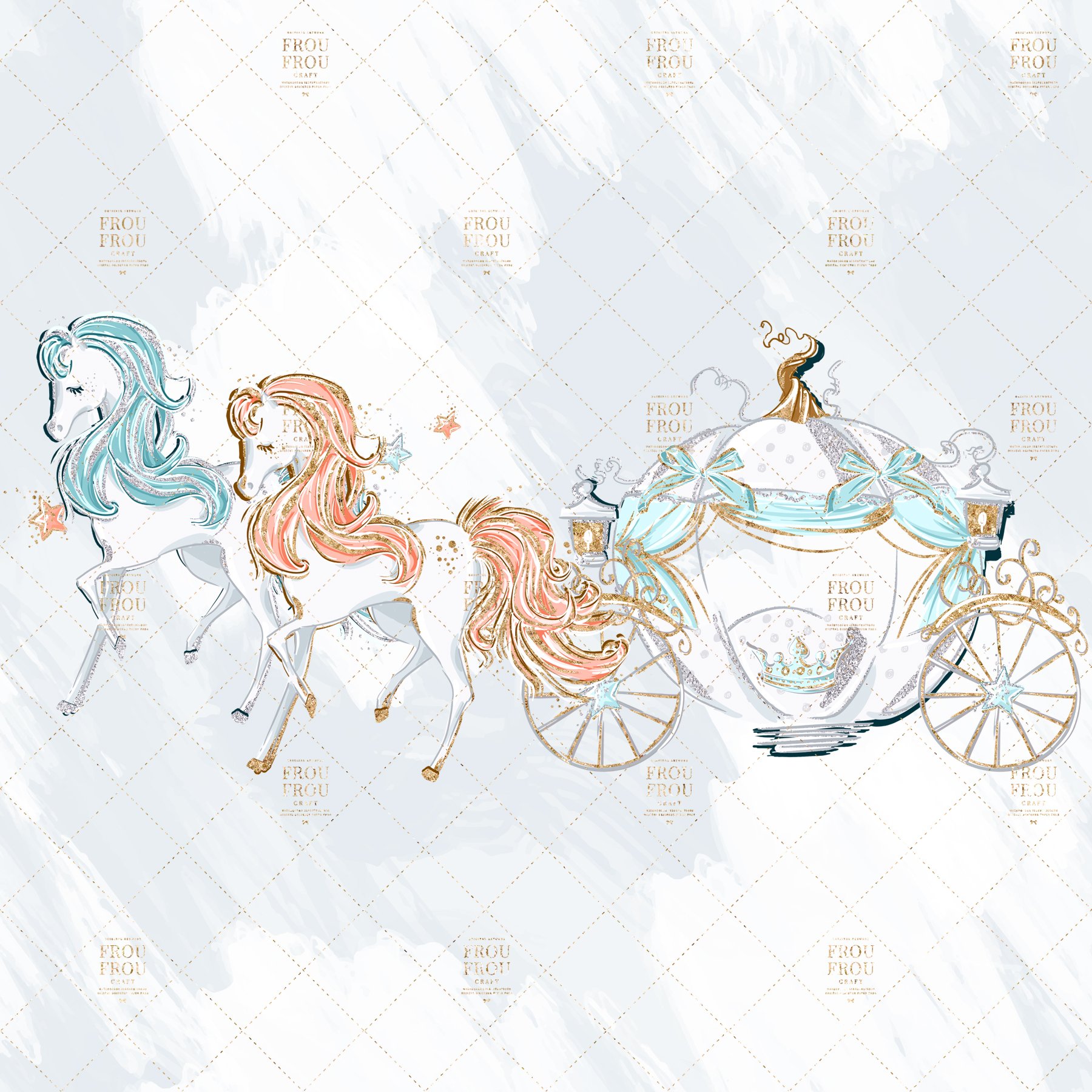 Princess Cinderella Fairy Tale Gold Glitter Clip Art (349014 ...