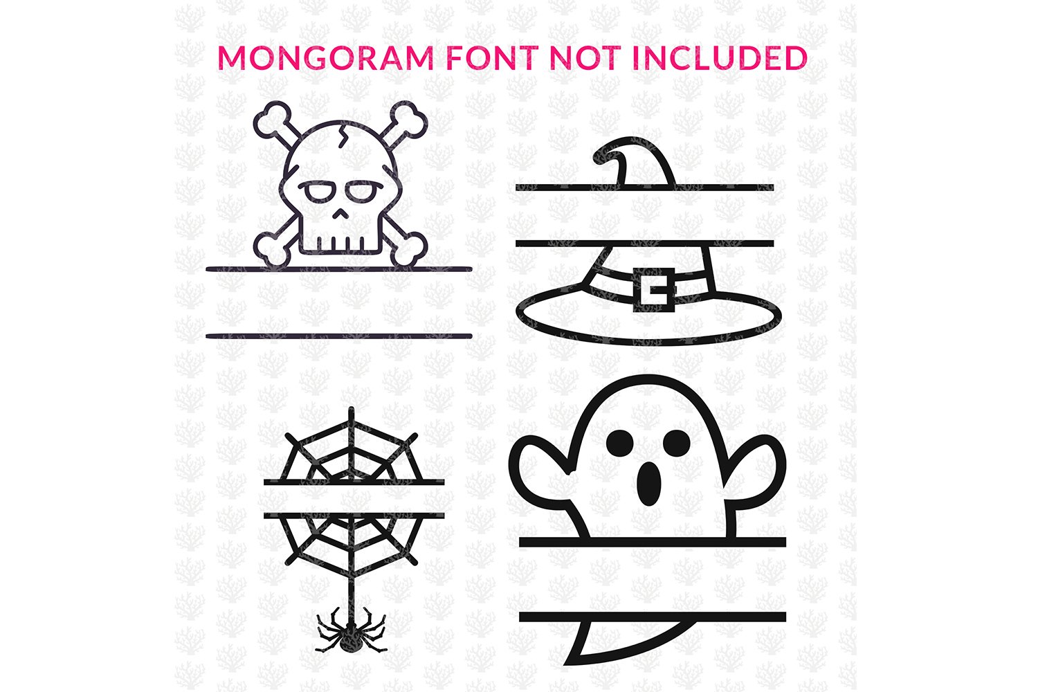 Big SVG Bundle - 31 Halloween Monogram Frame SVG EPS DXF PNG (152607 ...