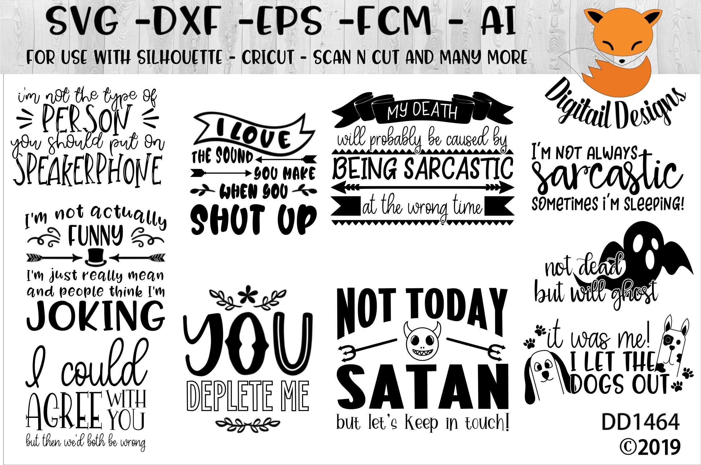 Funny Joke Sarcastic Quote SVG Bundle (307192) | SVGs | Design Bundles