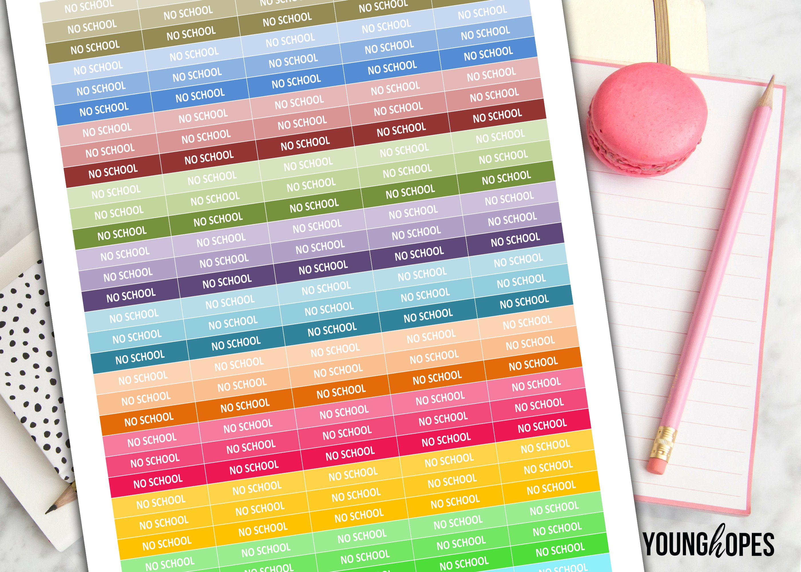 No School Planner Stickers- No School Printable Planner (61360 ...