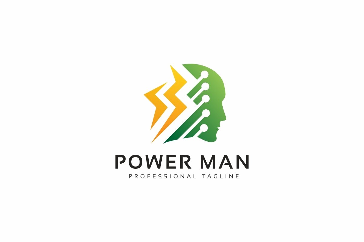 Power Man Logo (1345978) | Logos | Design Bundles