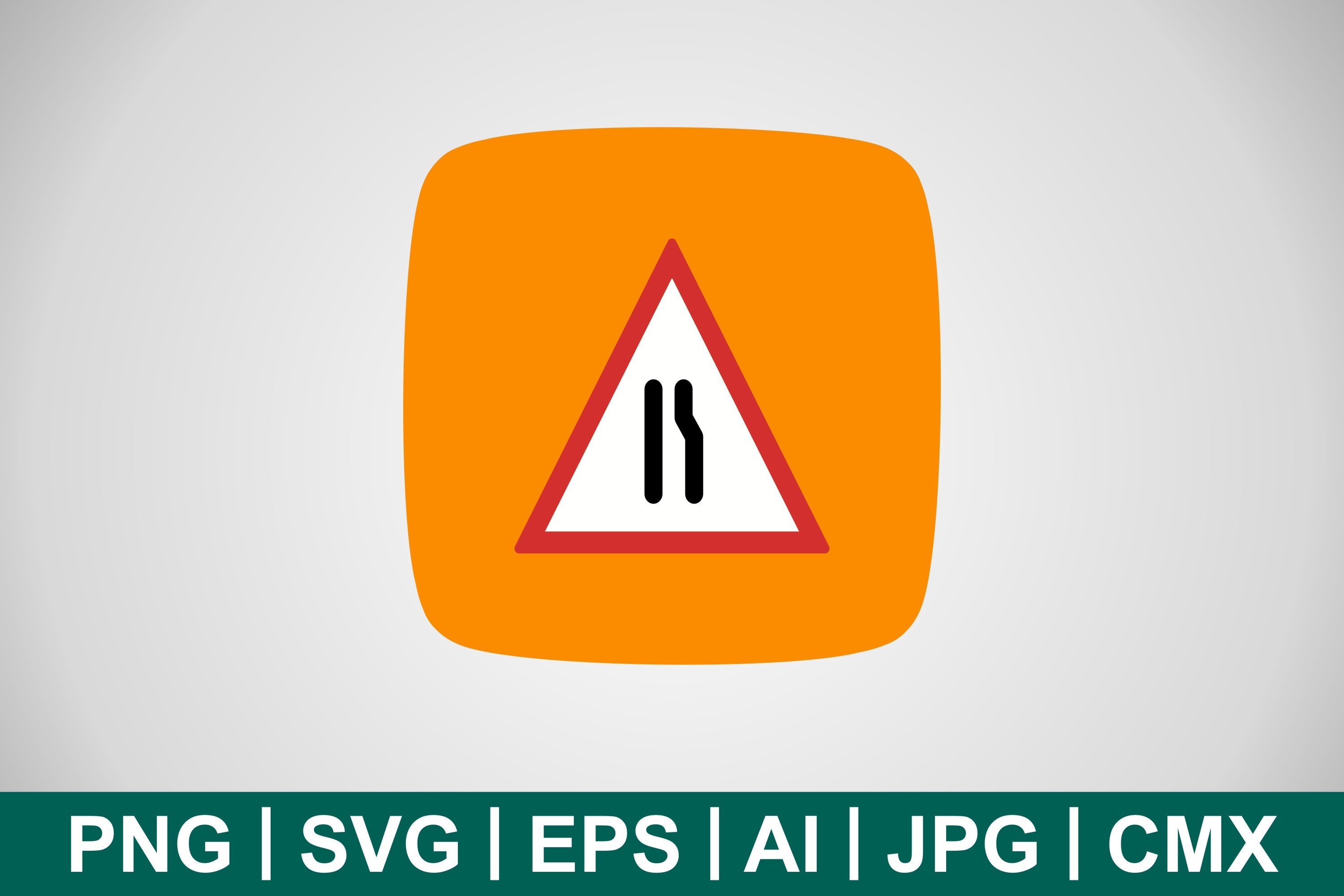 Vector Dual Carriageway ahead Icon (1101852) | Icons | Design Bundles