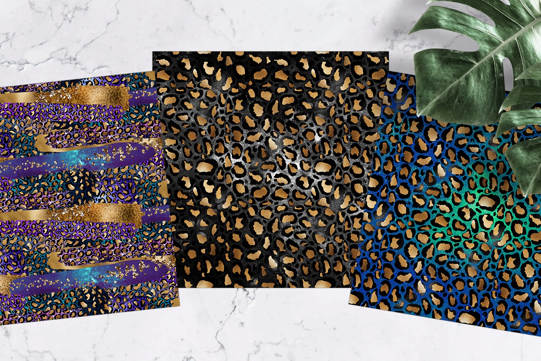 Space Leopard Digital Paper Pack