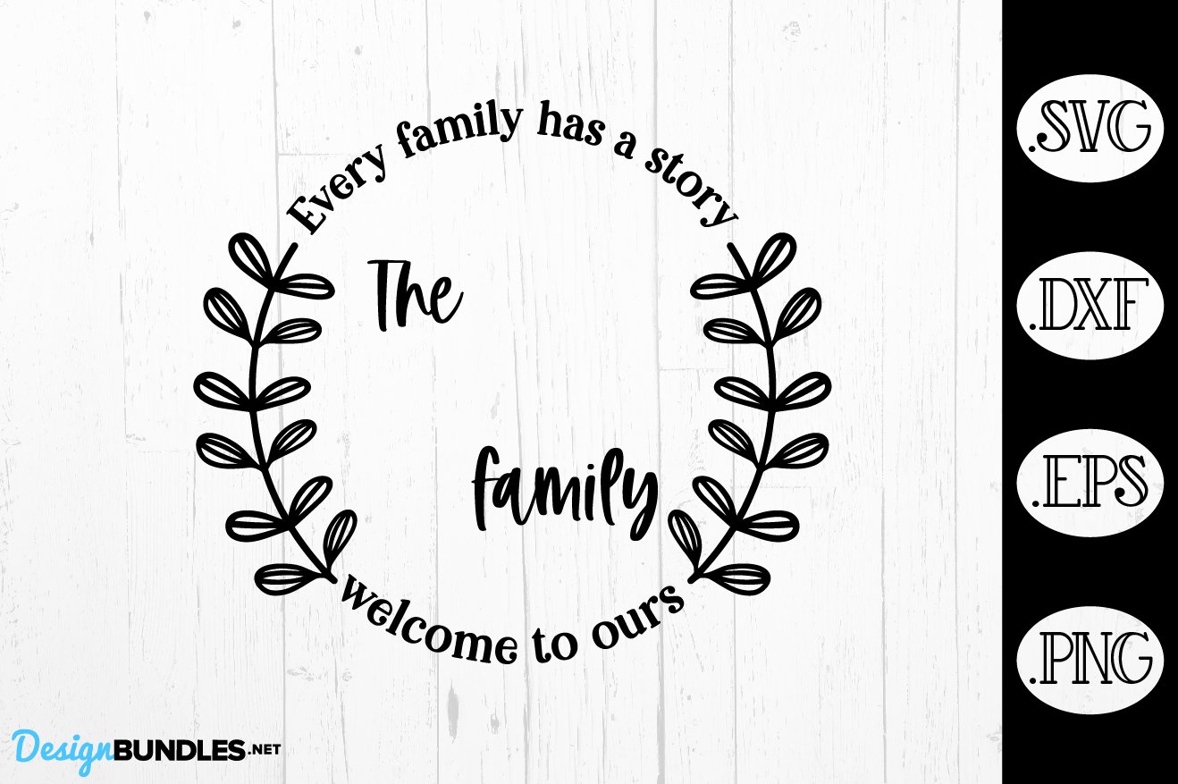 Round Family Name Monogram SVG