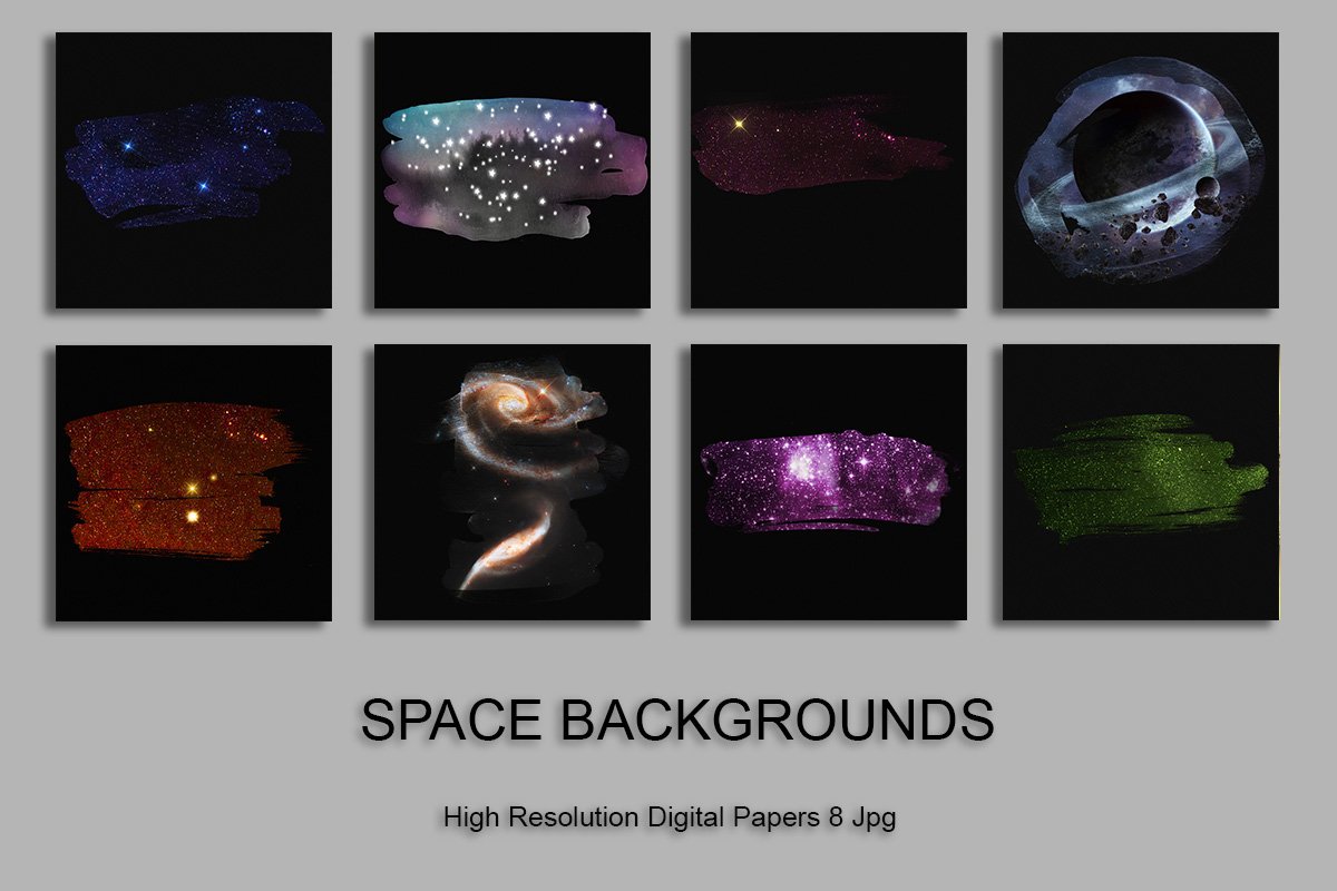 Space Brushes Backgrounds (779795) | Textures | Design Bundles